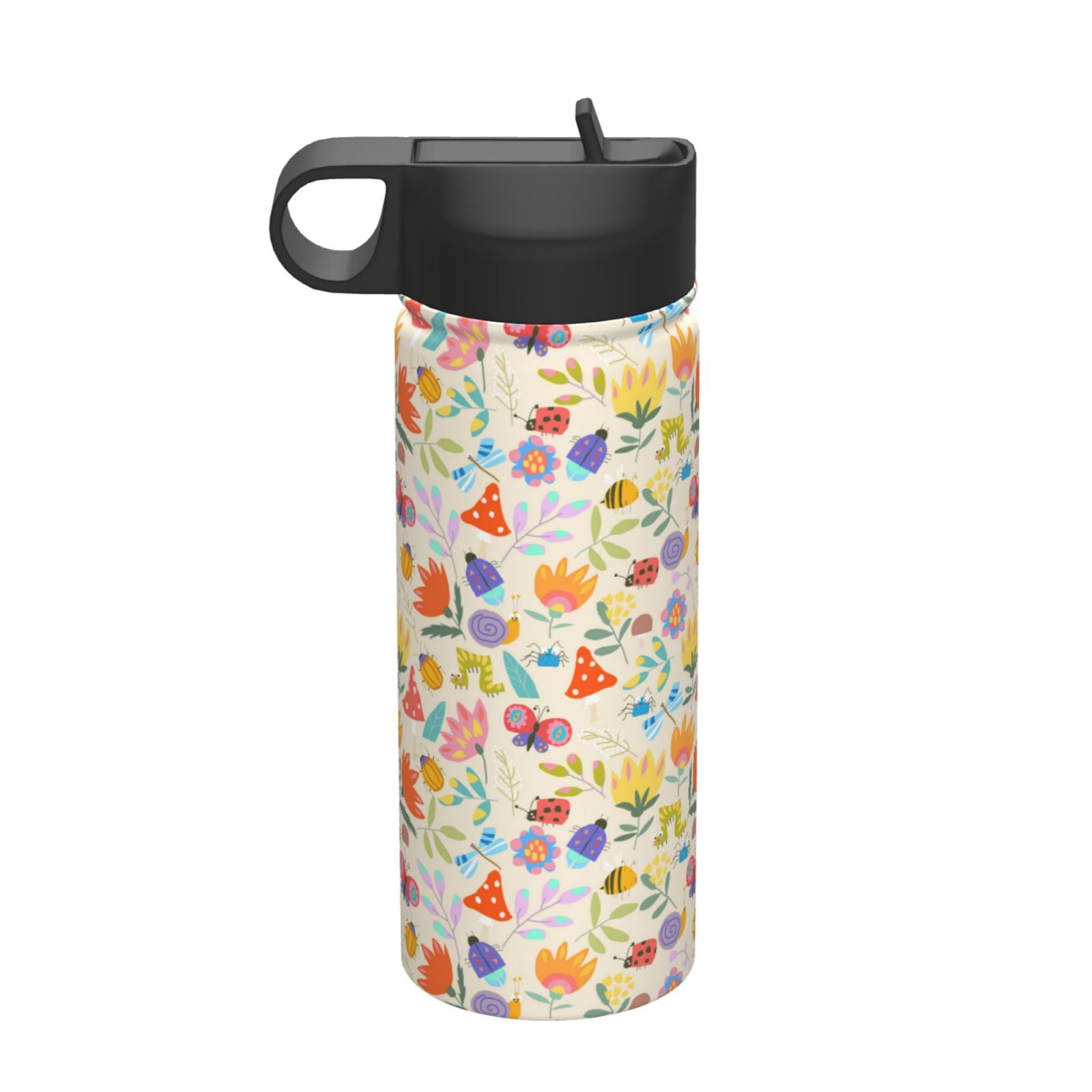Fotbe Insects In Plants Pattern 18oz Sports Insulated Kettle Stainless ...