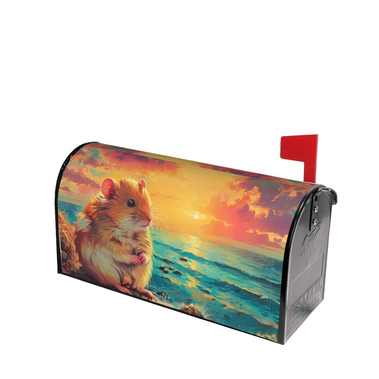 Fotbe Island Beach Guinea Pig Mailbox Covers Post Letter Box Cover ...