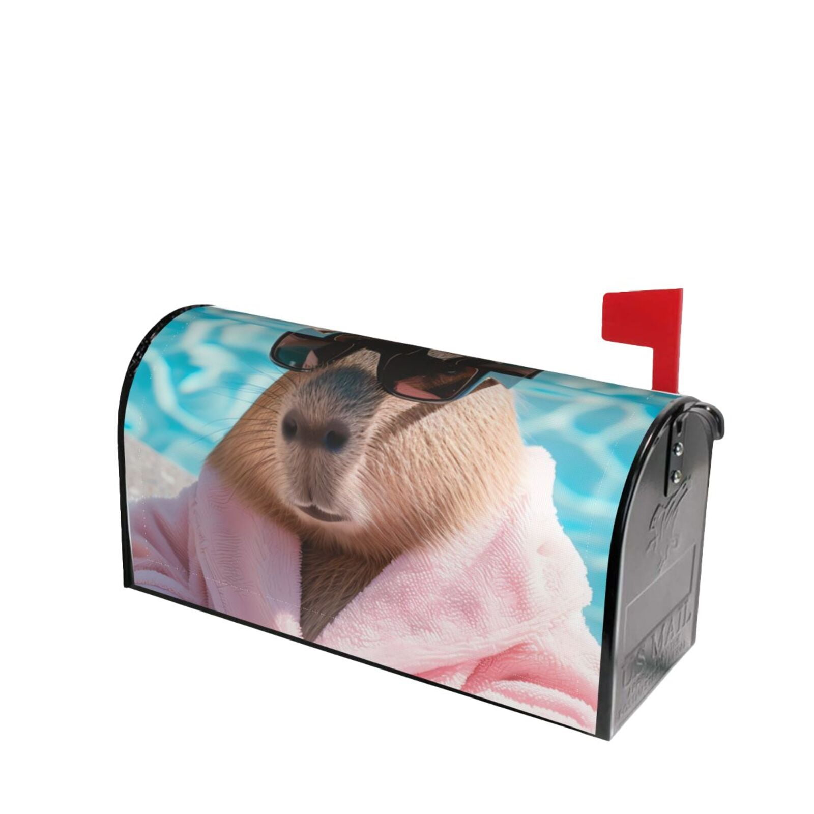 Fotbe Island Vacation Guinea Pig Mailbox Covers Post Letter Box Cover ...