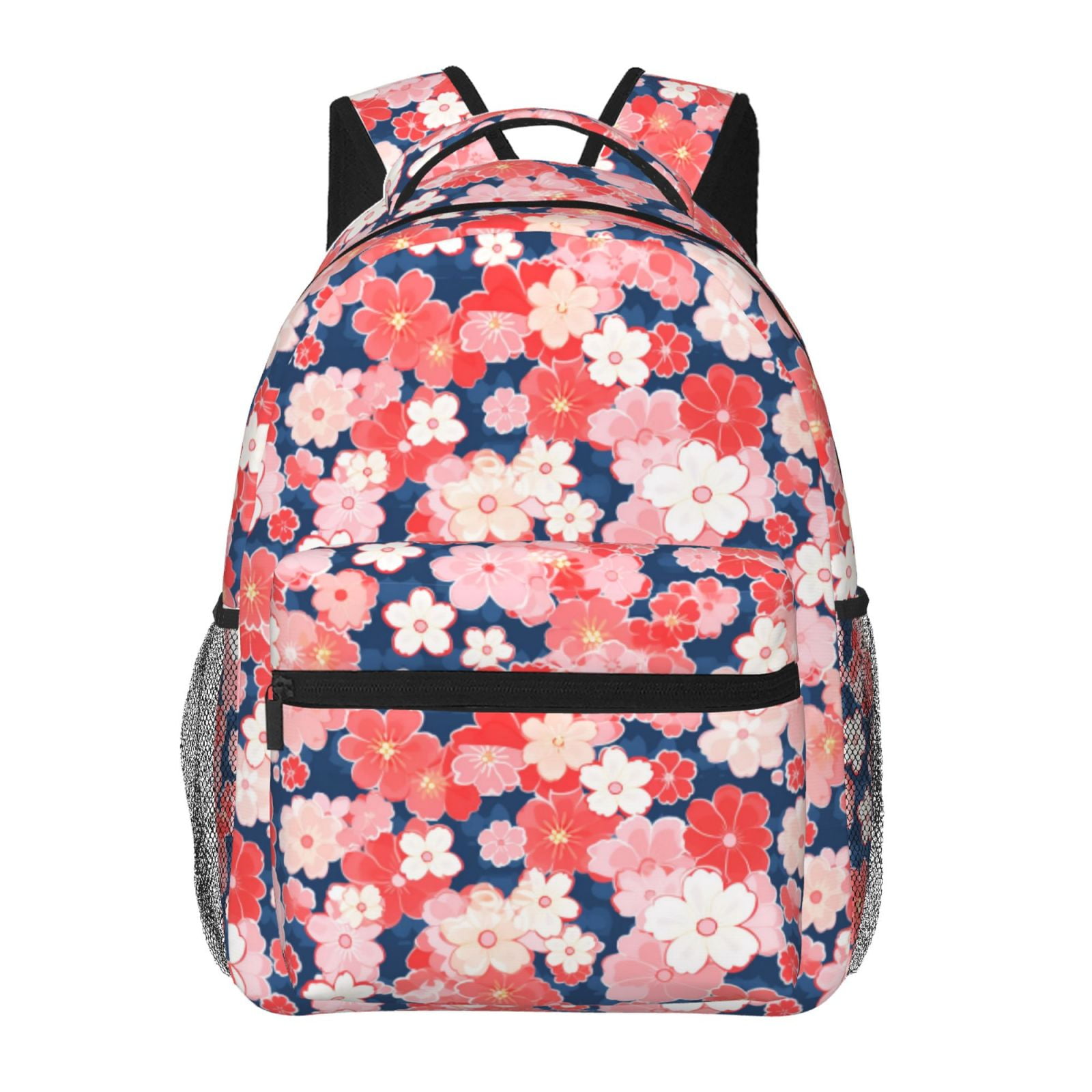 Fotbe Japanese Cherry Blossoms Pattern Casual Backpack for School ...
