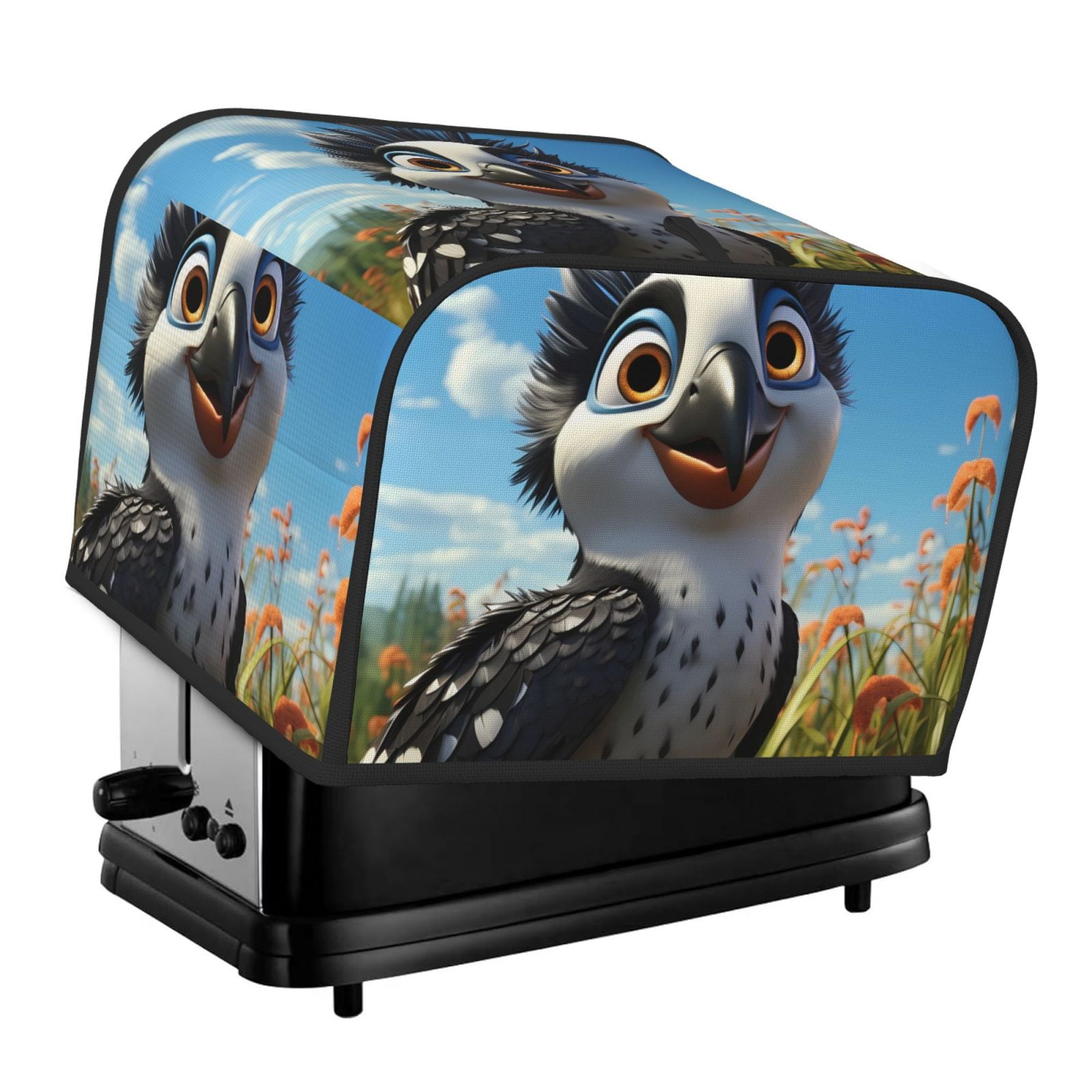 Fotbe Joyful Animated Bird for Four Slice Toaster Cover, Fingerprint ...