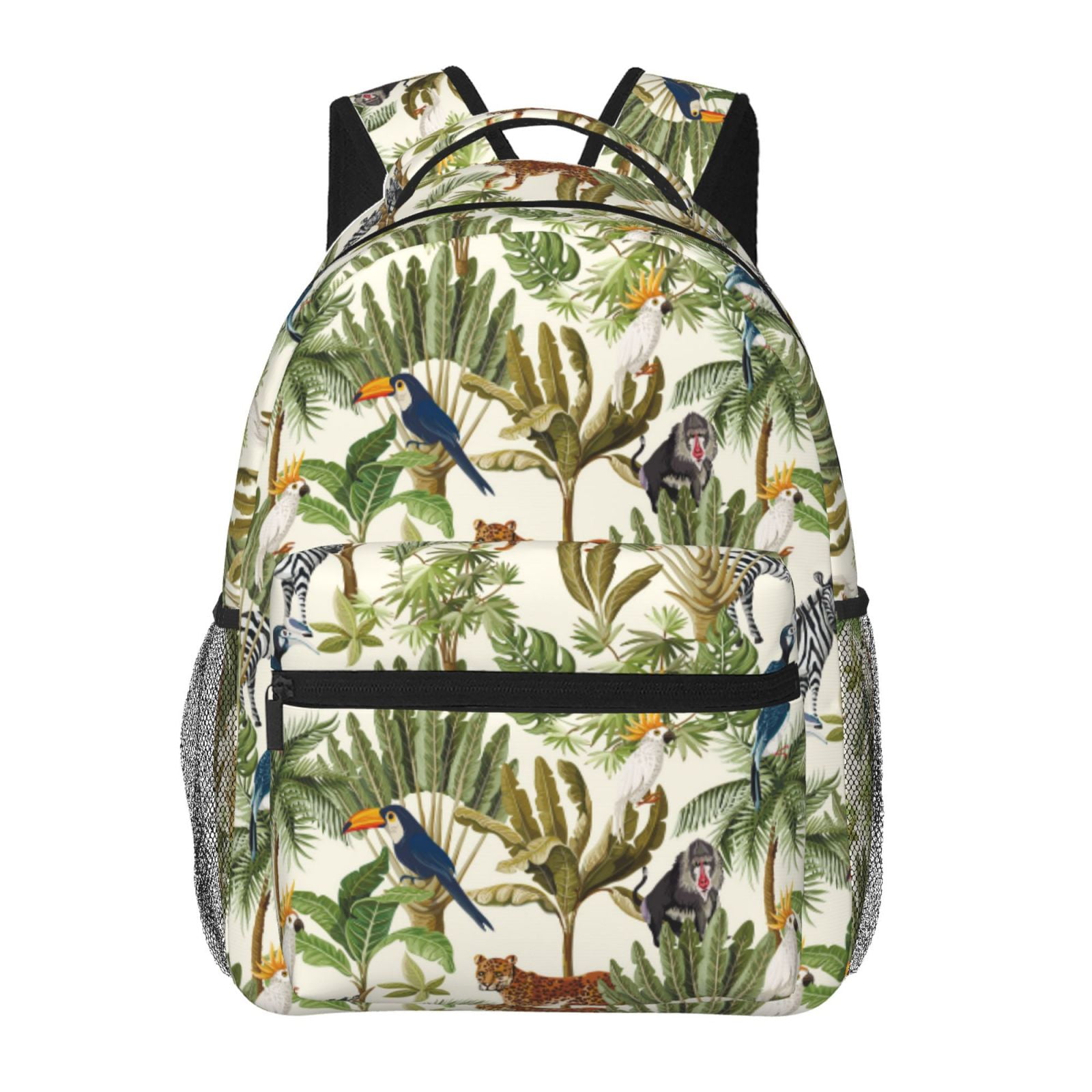 Fotbe Jungle Animals Pattern Casual Backpack for School, Travel, and ...