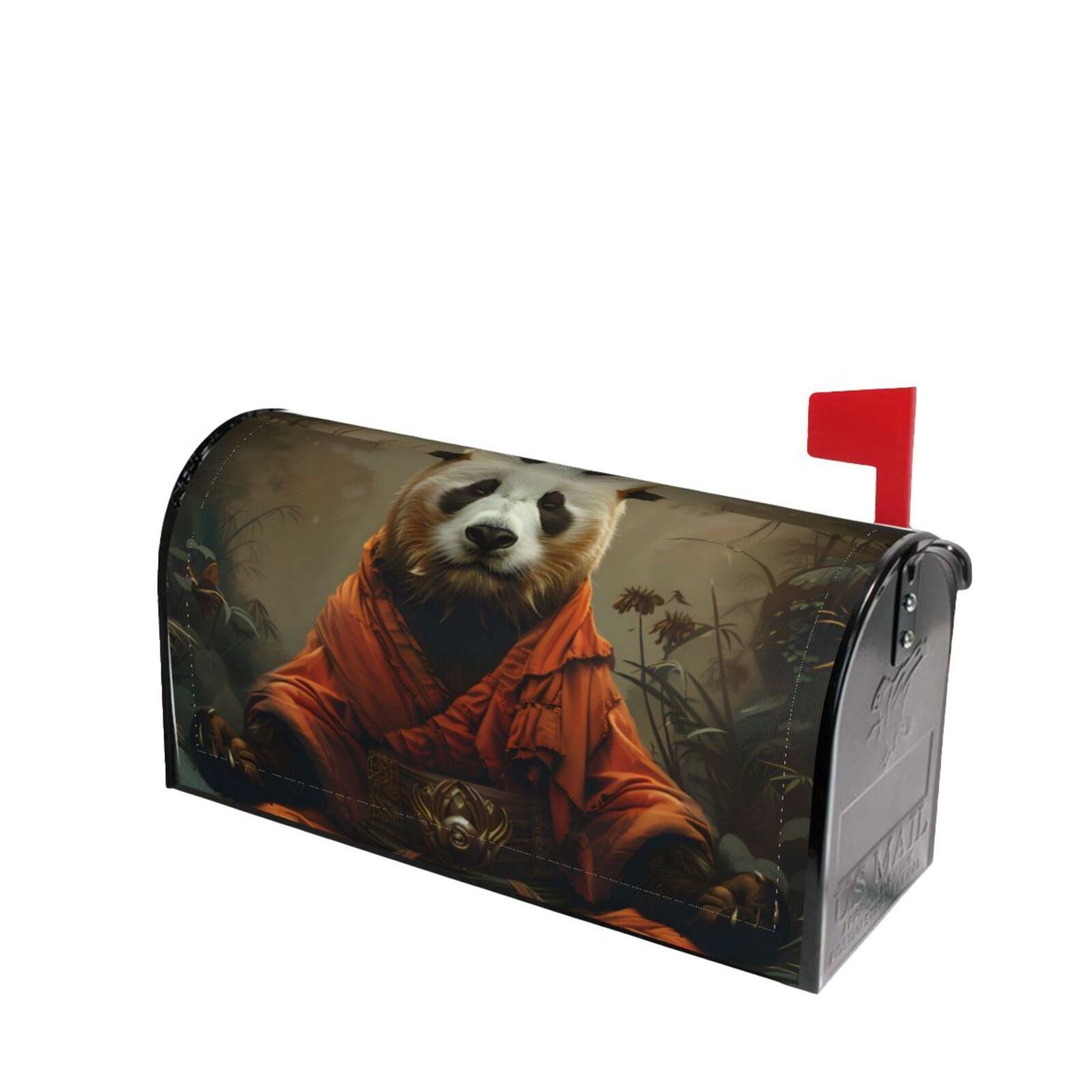 Fotbe Jungle Meditating Panda Mailbox Covers Post Letter Box Cover ...