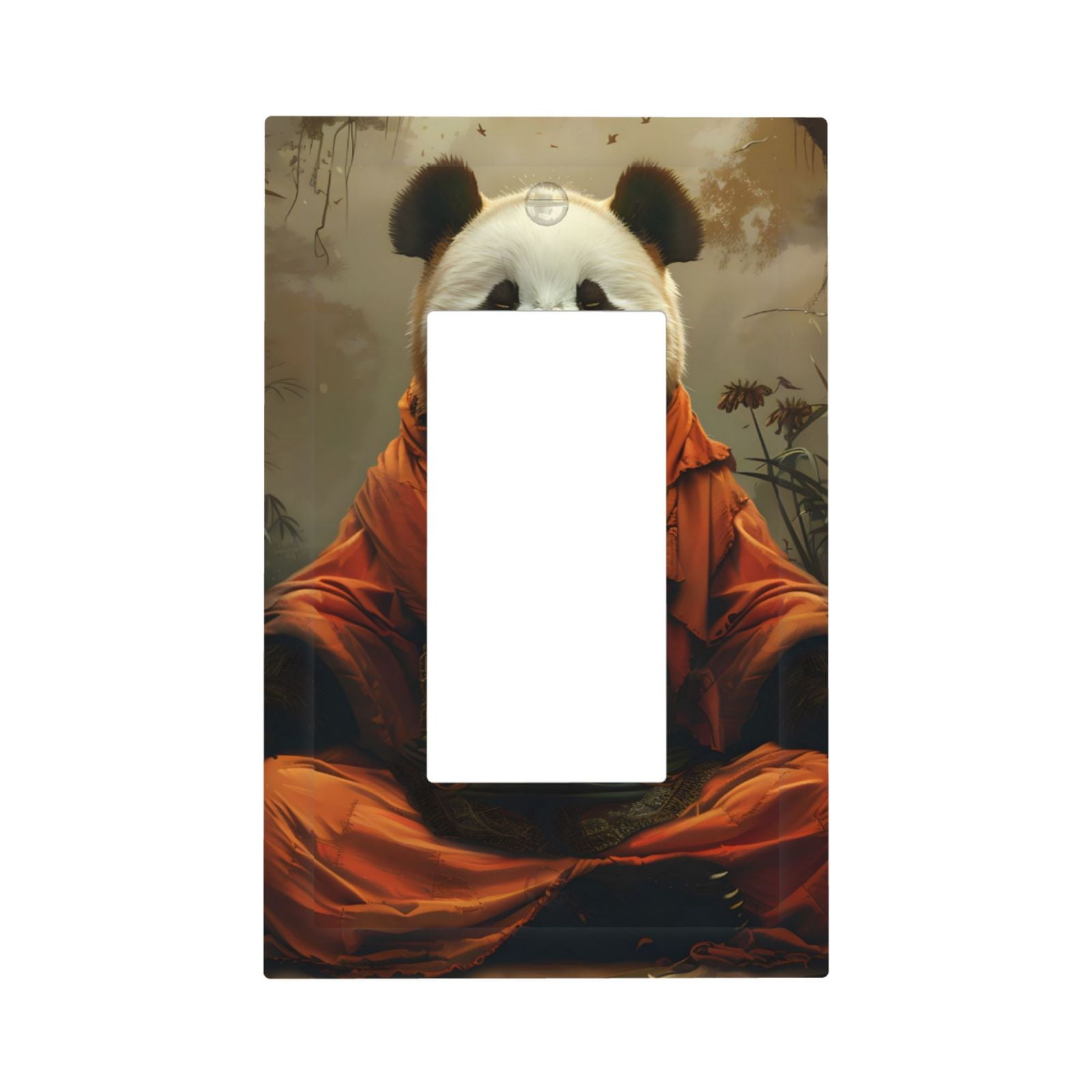 Fotbe Jungle Meditating Panda Print Duplex Receptacle Wall Plate, 1 ...