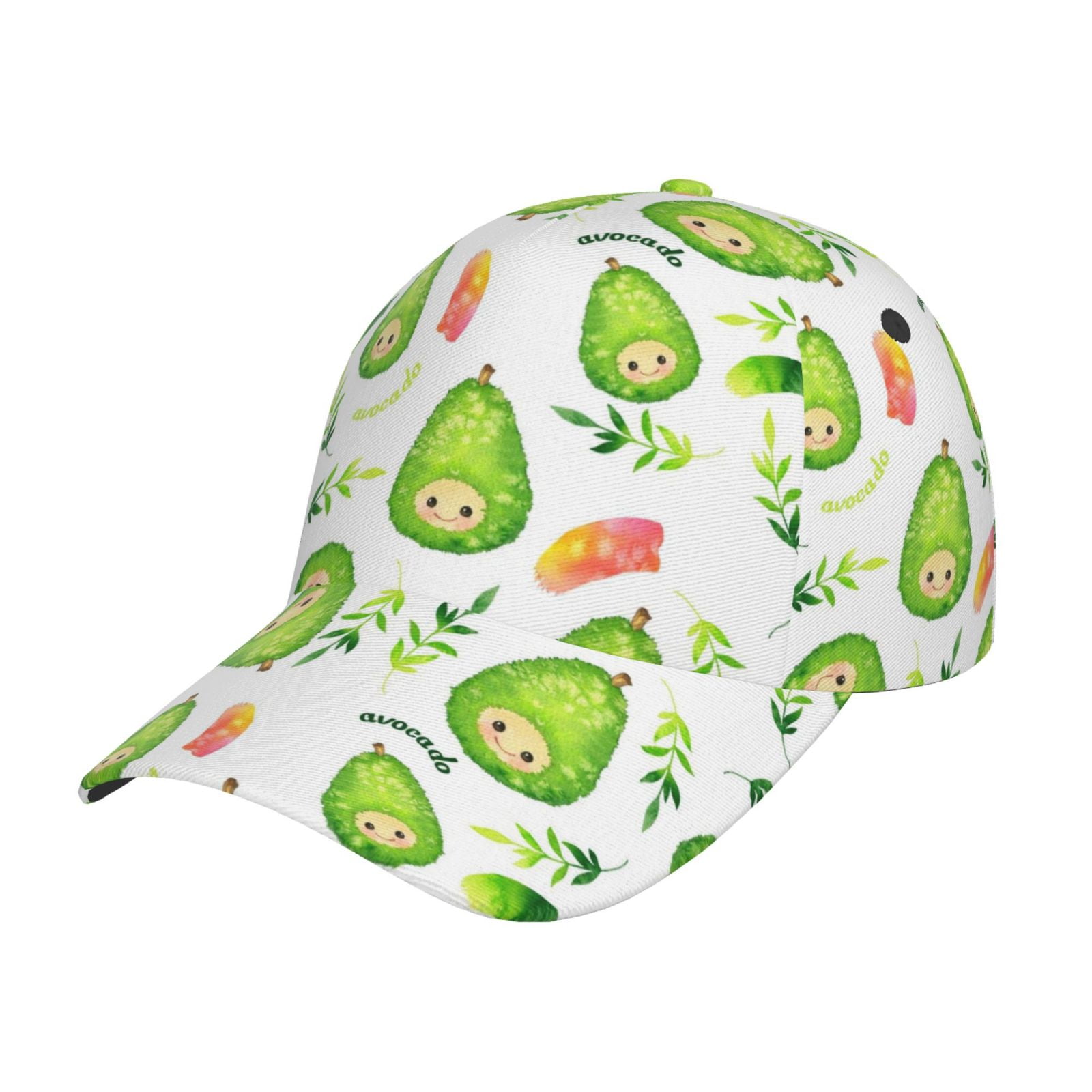 Fotbe Kawaii Avocado Baseball Cap, Kawaii Avocado Print Dad Hat,Outdoor ...