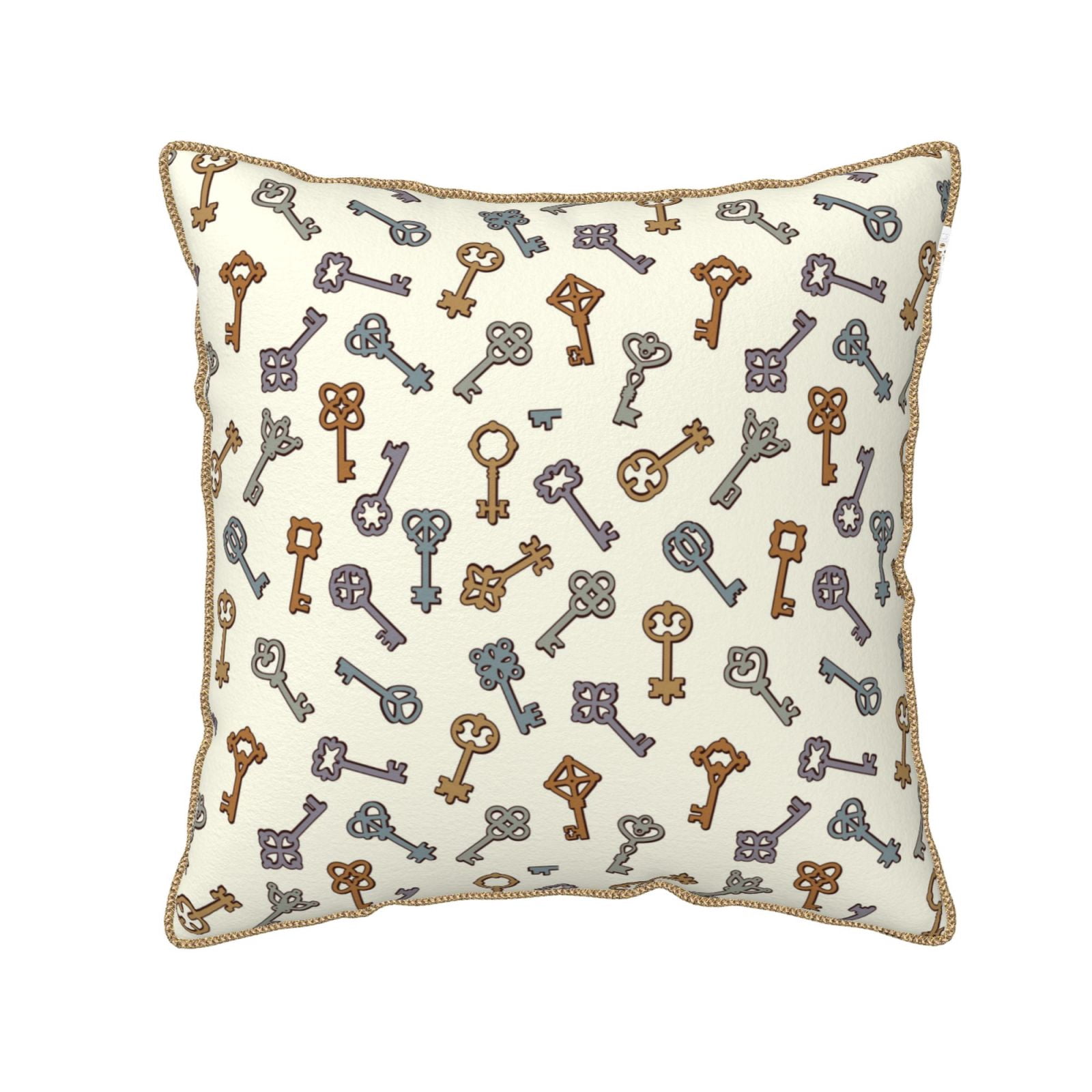 Fotbe Keys1 Pattern Velvet Decorative Throw Pillow Covers with Elegant ...