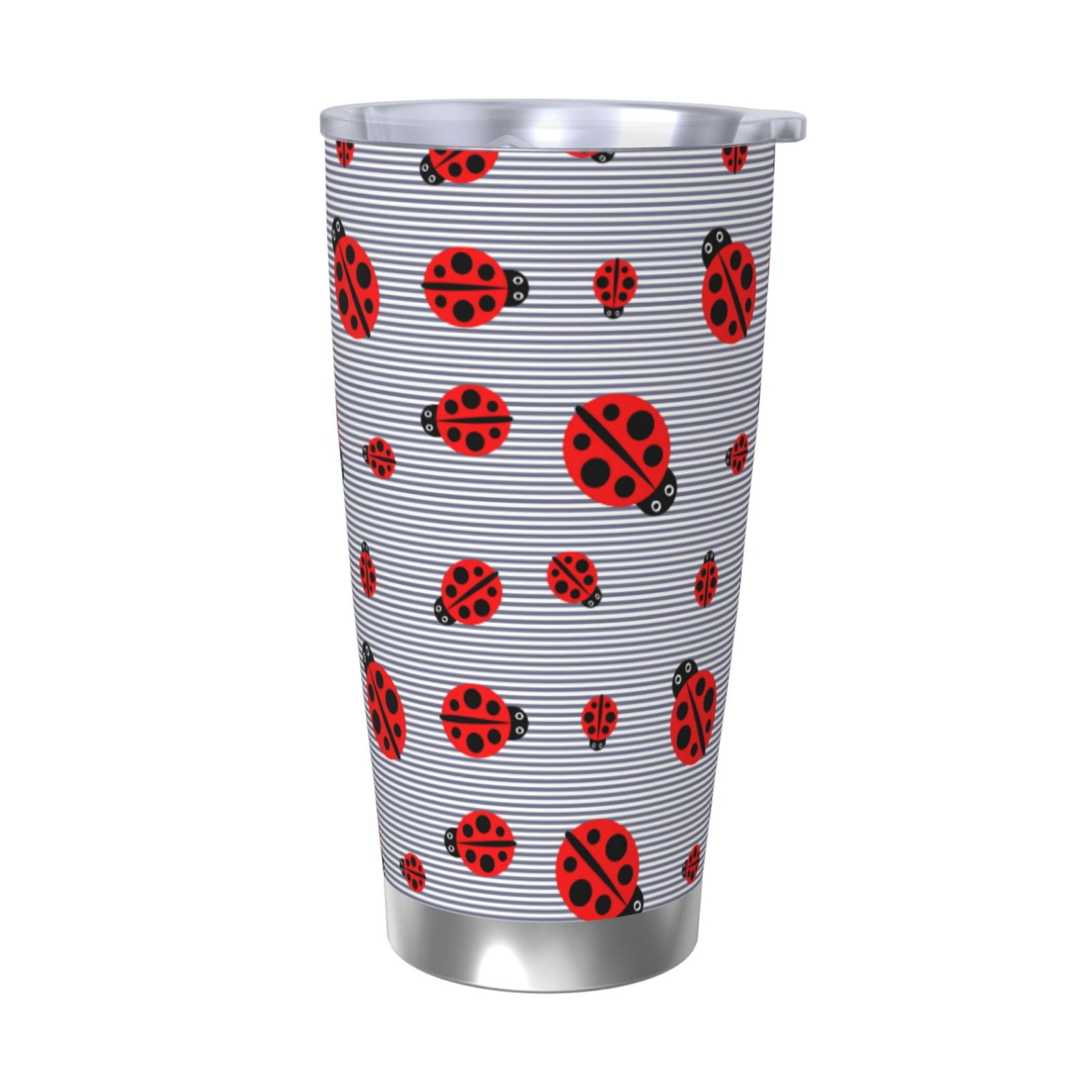 Fotbe Ladybug Pattern 20 oz Tumbler Stainless Steel Vacuum Insulated ...