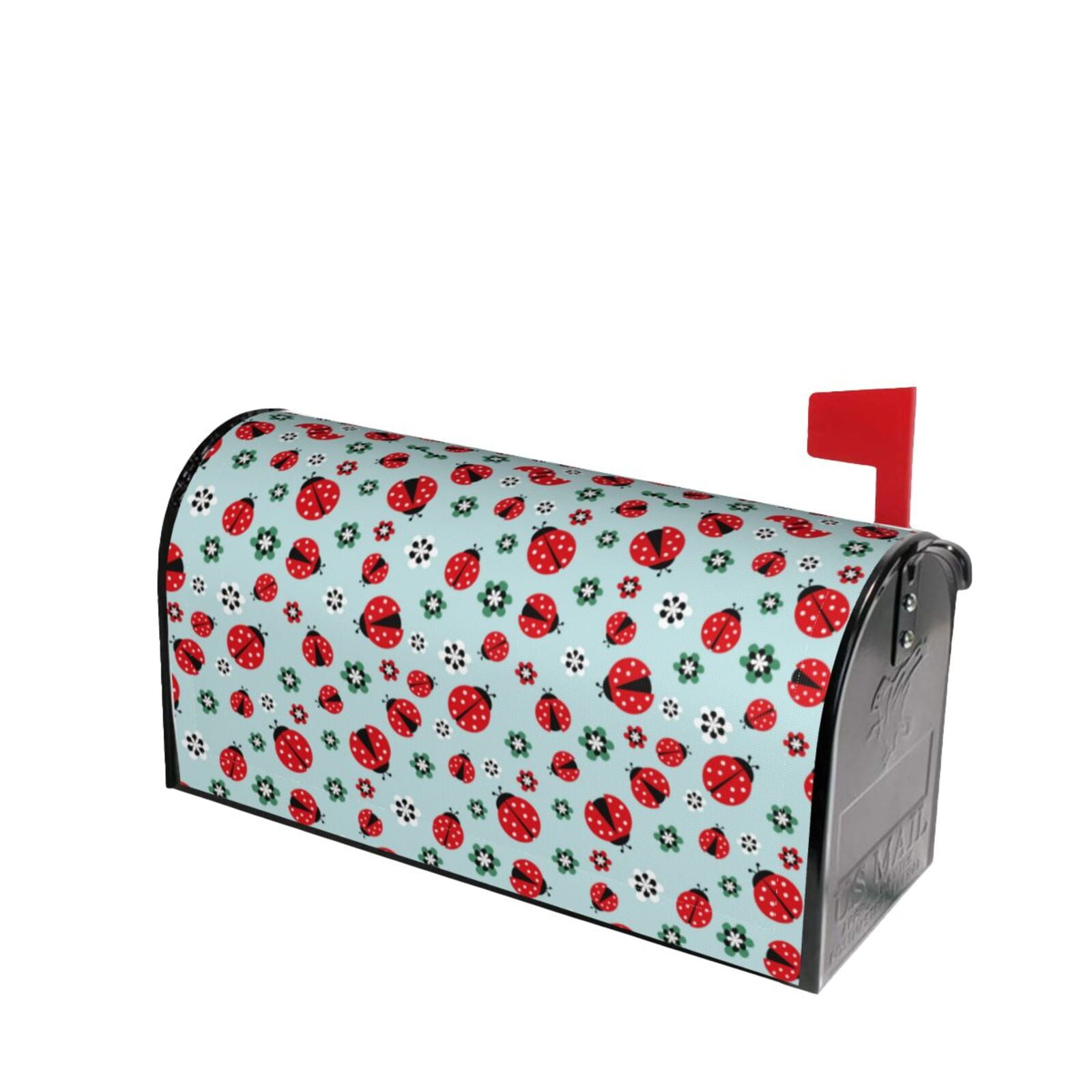 Fotbe Ladybugs And Flowers 1 Mailbox Covers Post Letter Box Cover ...