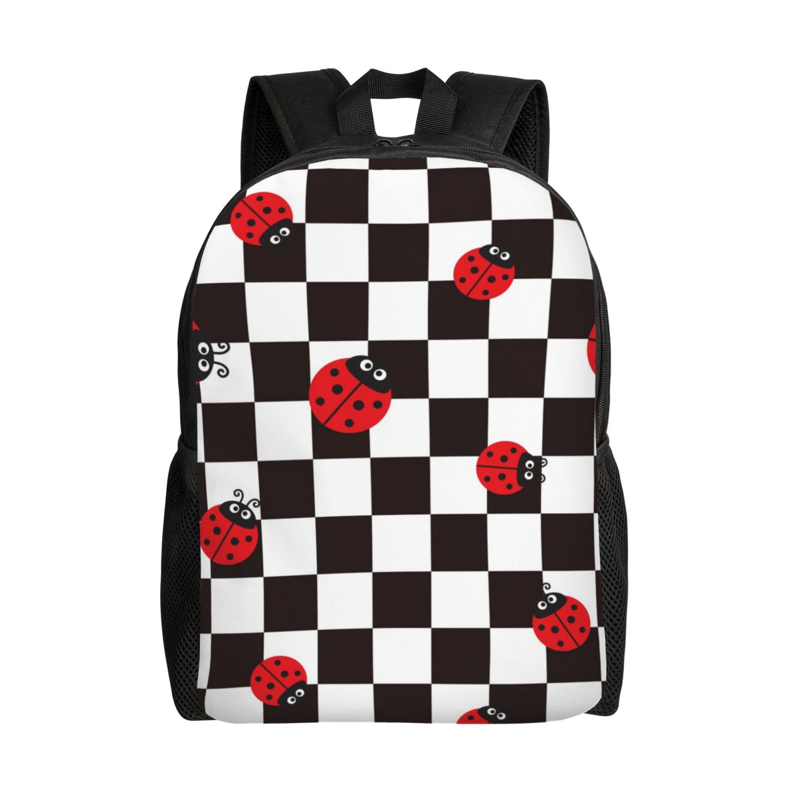 Fotbe Ladybugs Of Black And White Checkers Travel Laptop Backpack ...