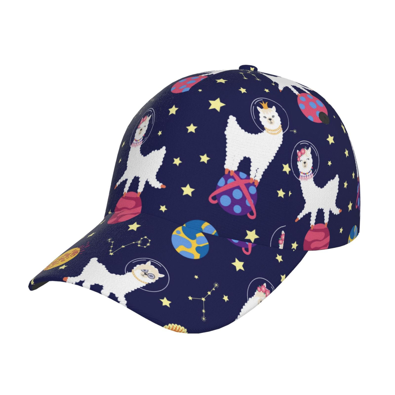 Fotbe Lama In Space Baseball Cap, Lama In Space Print Dad Hat,Outdoor ...