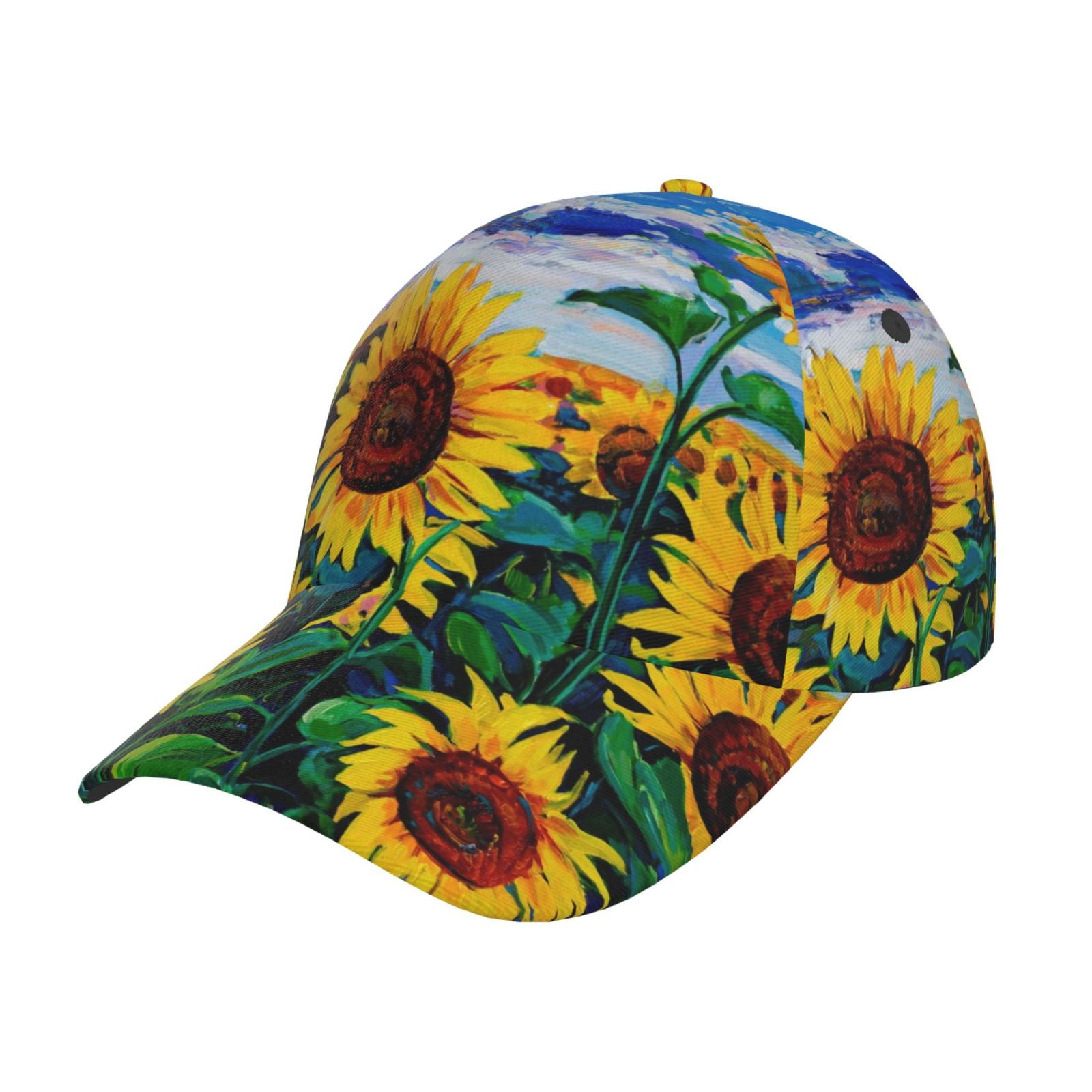 Fotbe Landscape With Sunflowers Baseball Cap, Landscape With Sunflowers ...