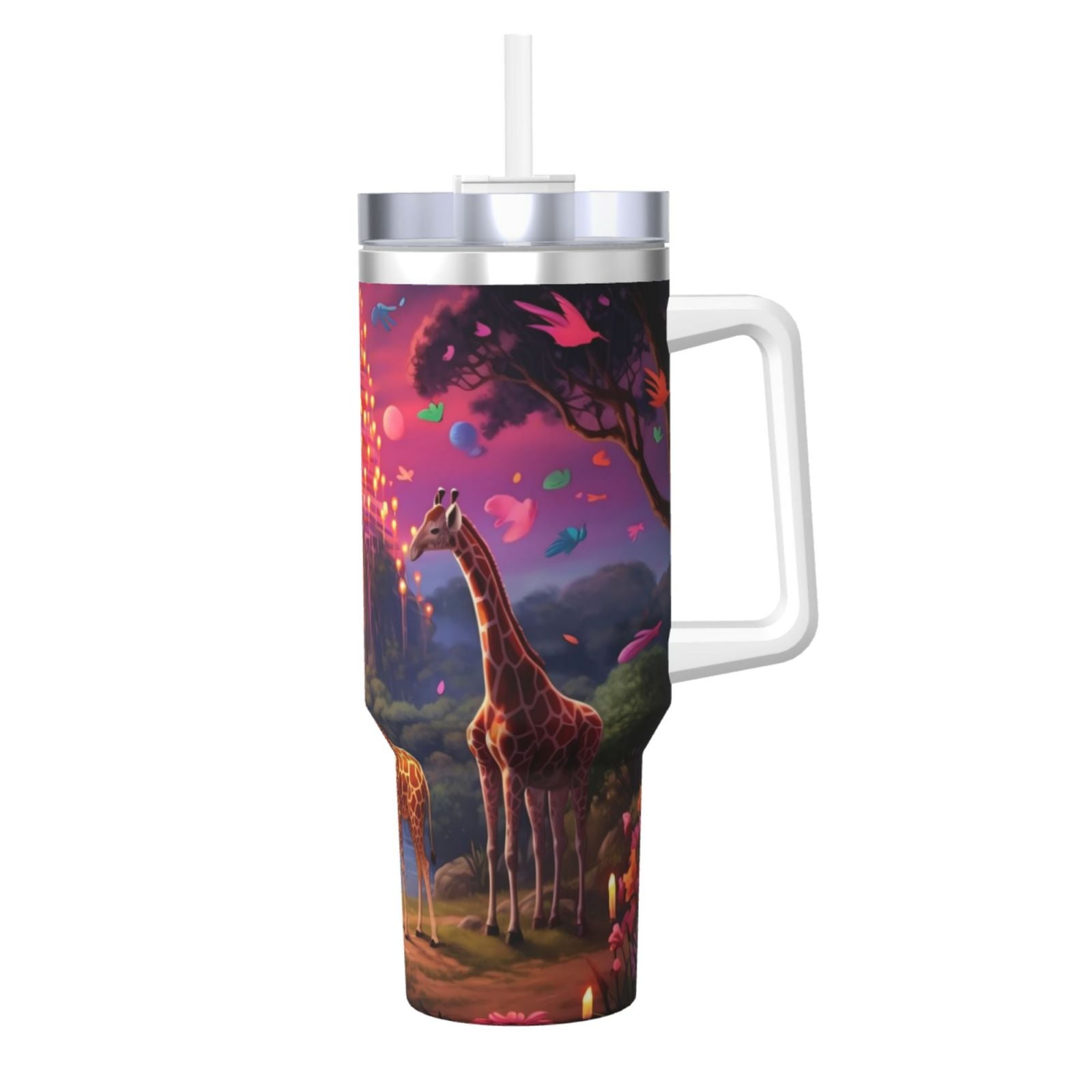 Fotbe Lantern Giraffes Magical Forest Pattern 40oz Ice Bully With ...