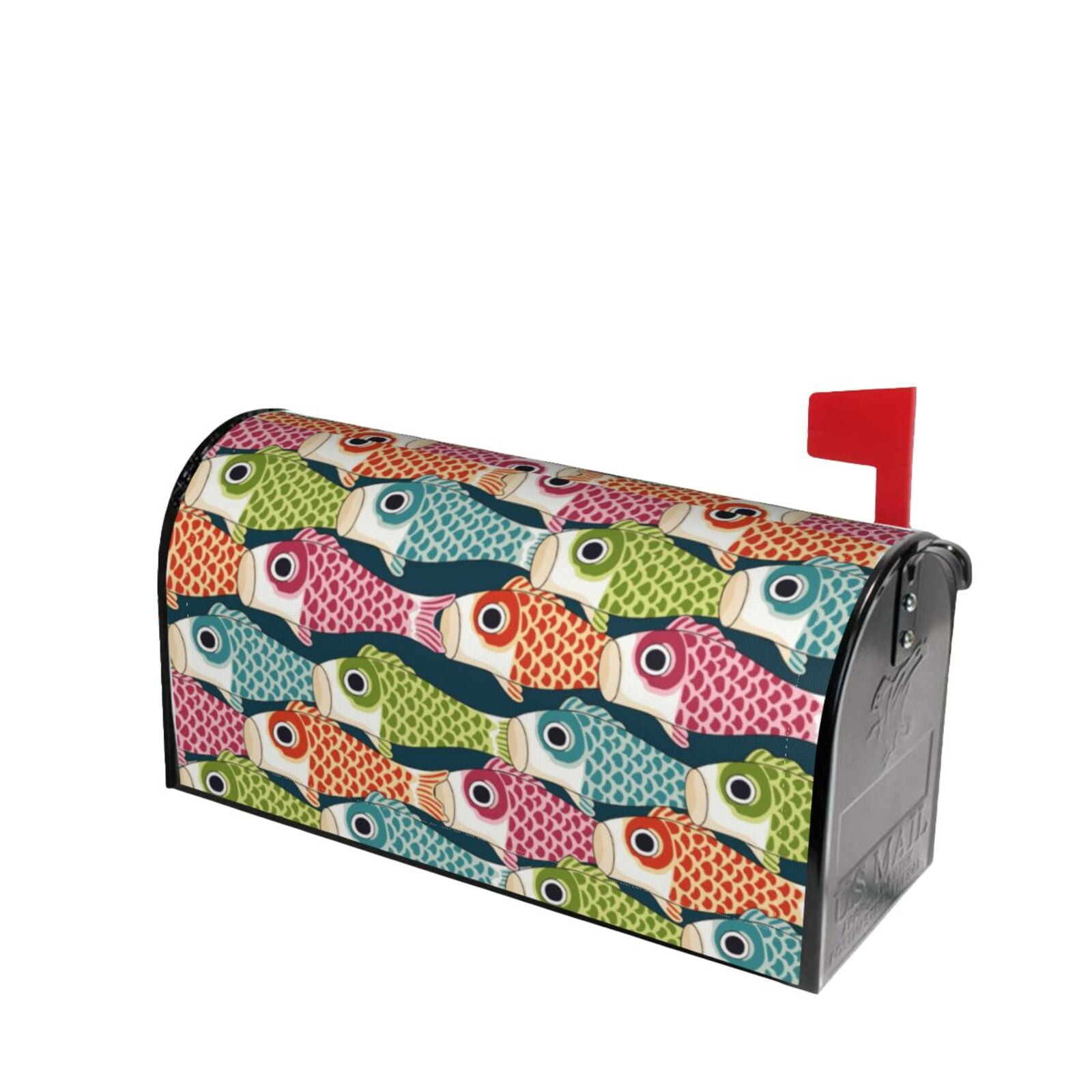 Fotbe Lantern Koi Fish Mailbox Covers Post Letter Box Cover Garden ...