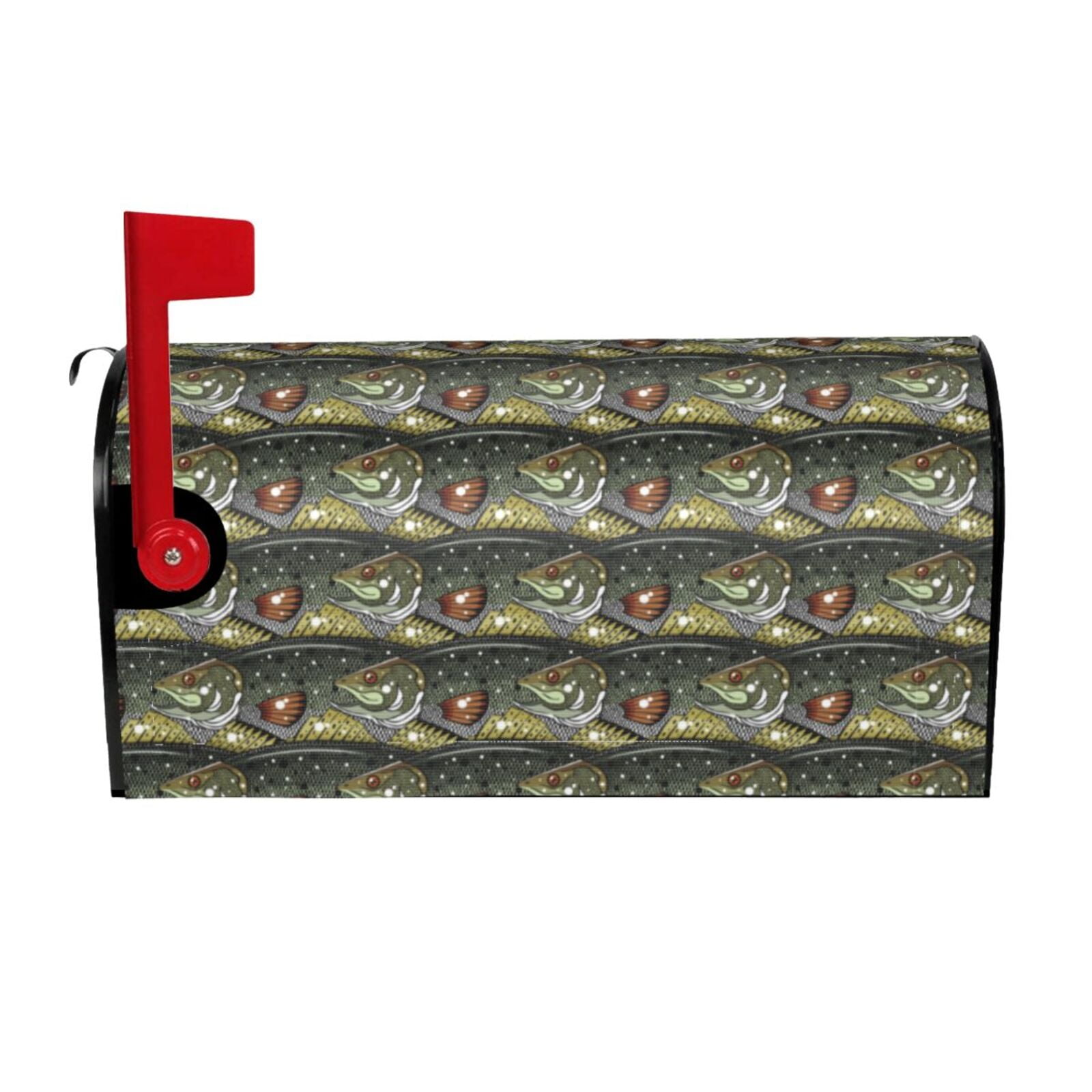 Fotbe Largemouth Bass Fish Mailbox Covers Post Letter Box Cover Garden ...