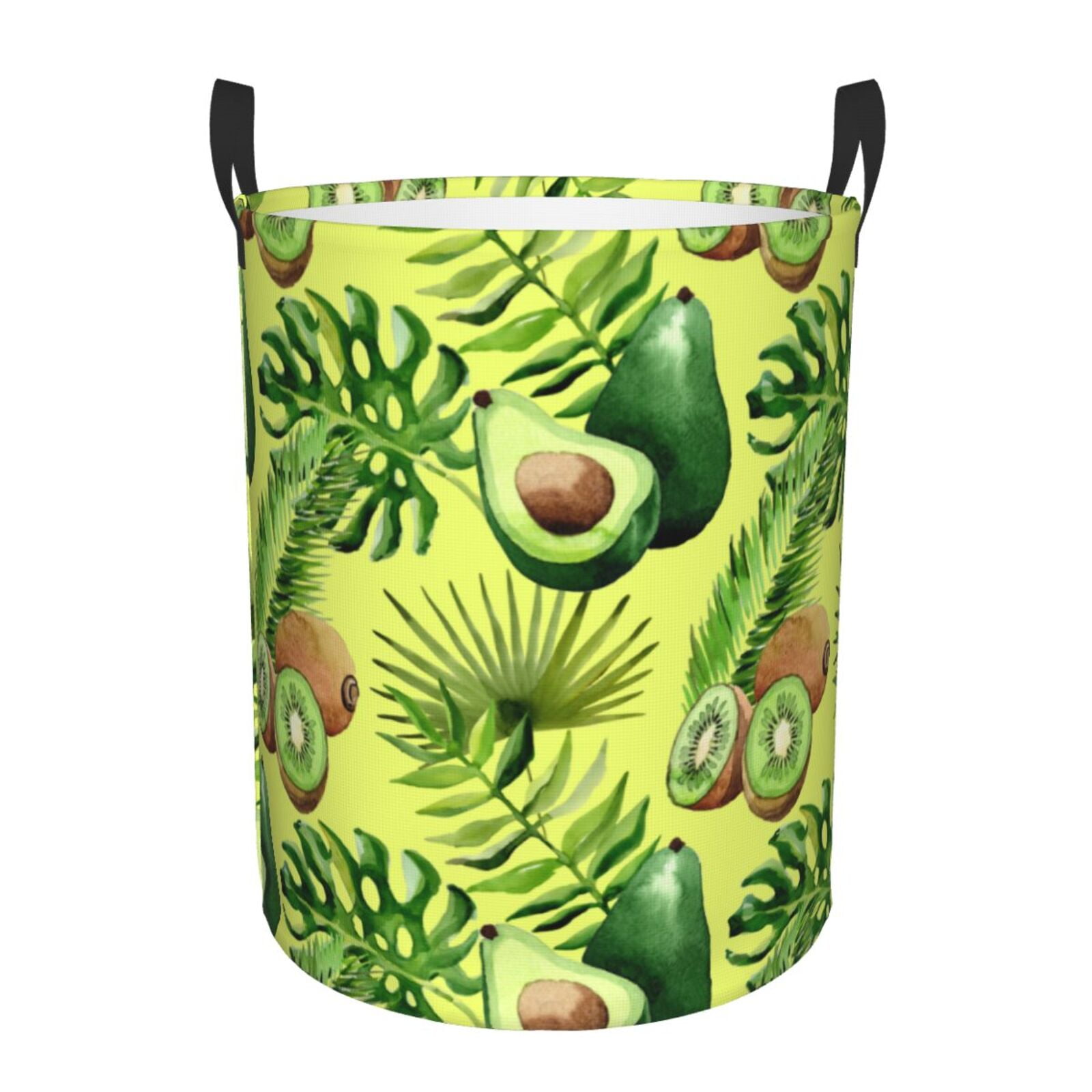 Fotbe Laundry Hamper With Durable Leather Laundry Basket Kiwi And ...