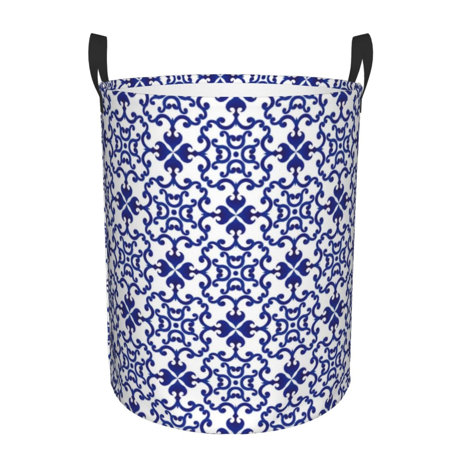 Fotbe Laundry Hamper With Durable Leather Laundry Basket Porcelain ...