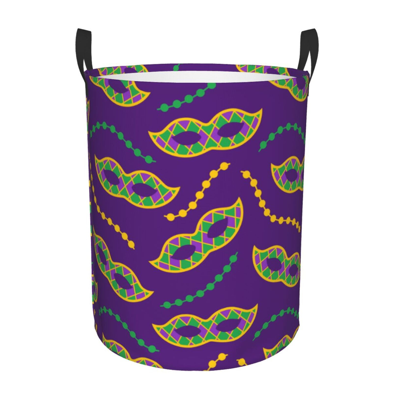 Fotbe Laundry Hamper With Durable Leather Laundry Basket Carnival Masks ...
