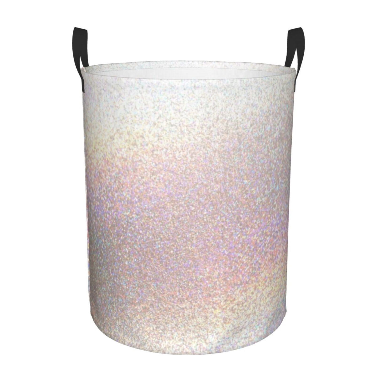 Fotbe Laundry Hamper With Durable Leather Laundry Basket Glitter Light ...