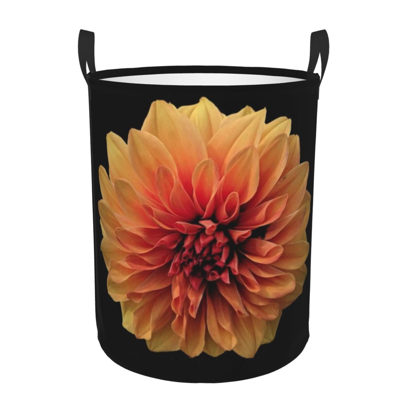 Fotbe Laundry Hamper With Durable Leather Laundry Basket Orange Dalia ...