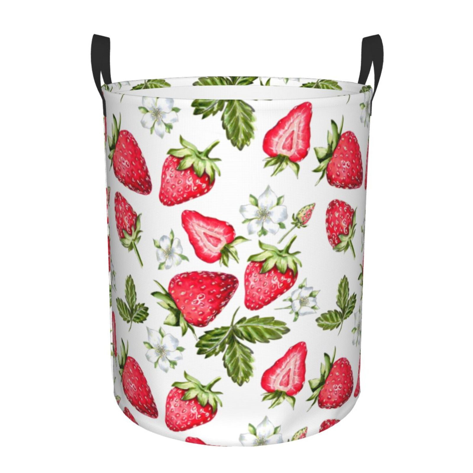 Fotbe Laundry Hamper With Durable Leather Laundry Basket Strawberry1 ...