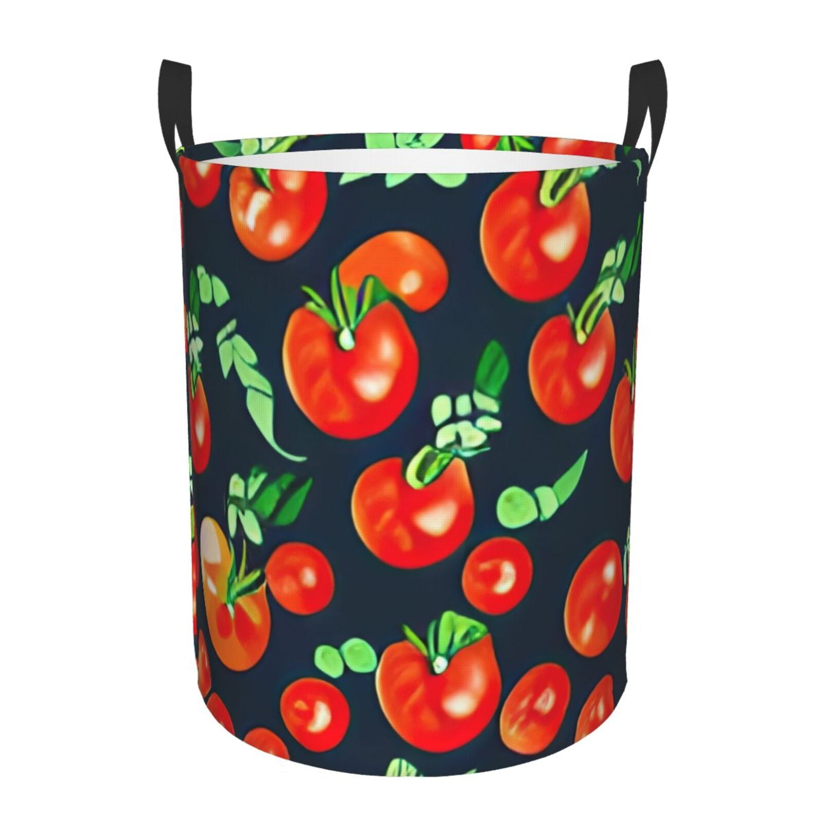 Fotbe Laundry Hamper With Durable Leather Laundry Basket Tomatoes ...
