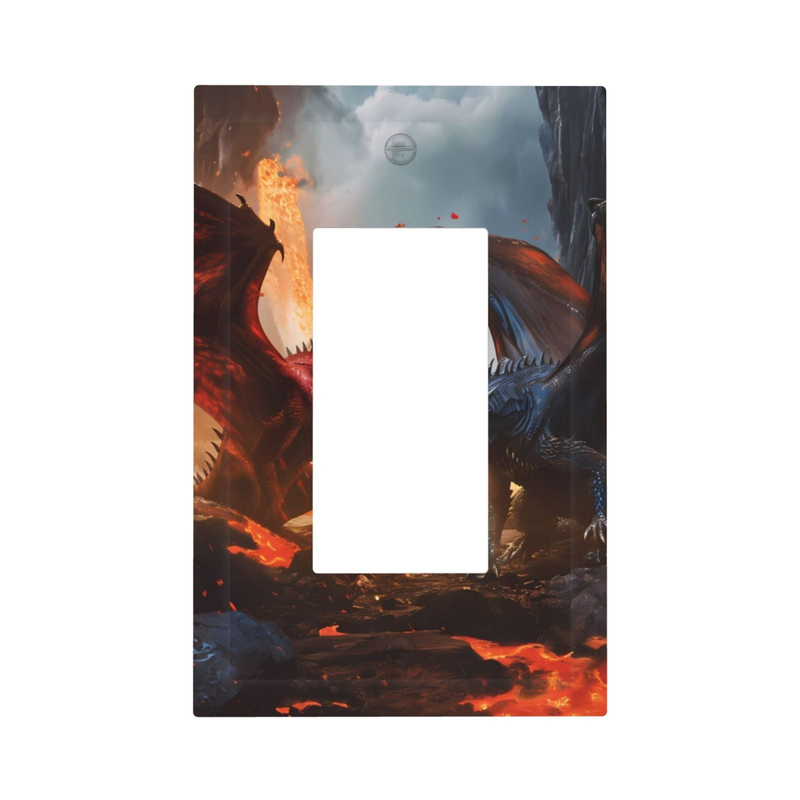 Fotbe Lava Dragon Print Duplex Receptacle Wall Plate, 1-Gang 5.0" x3.0 ...