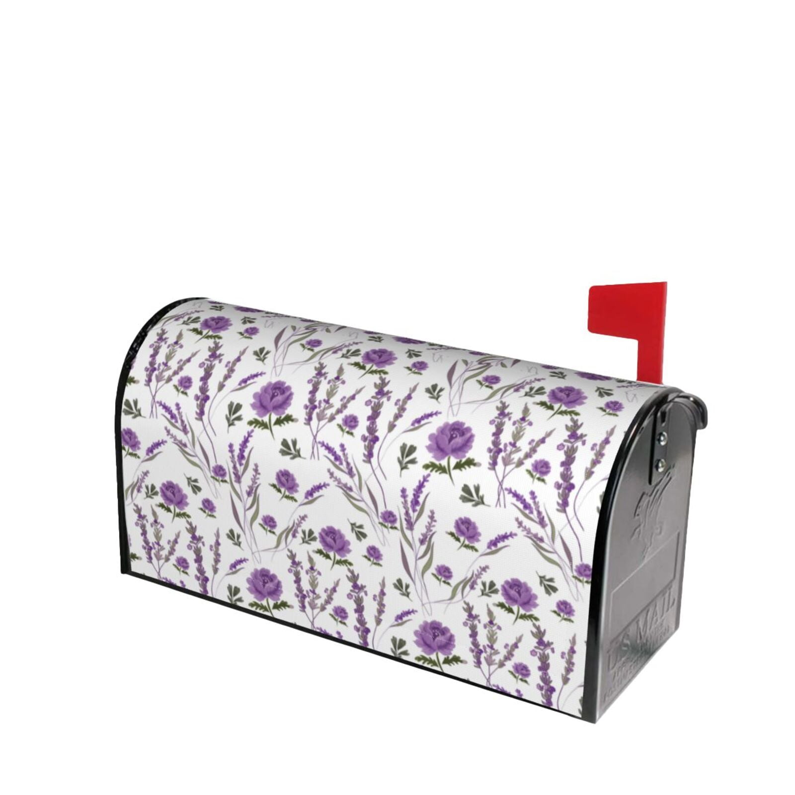 Fotbe Lavender Flowers Mailbox Covers Post Letter Box Cover Garden ...