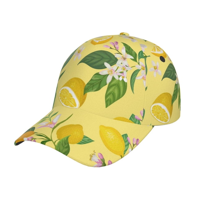 Fotbe Lemon Baseball Cap, Lemon Print Dad Hat,Outdoor Hat,Adjustable ...