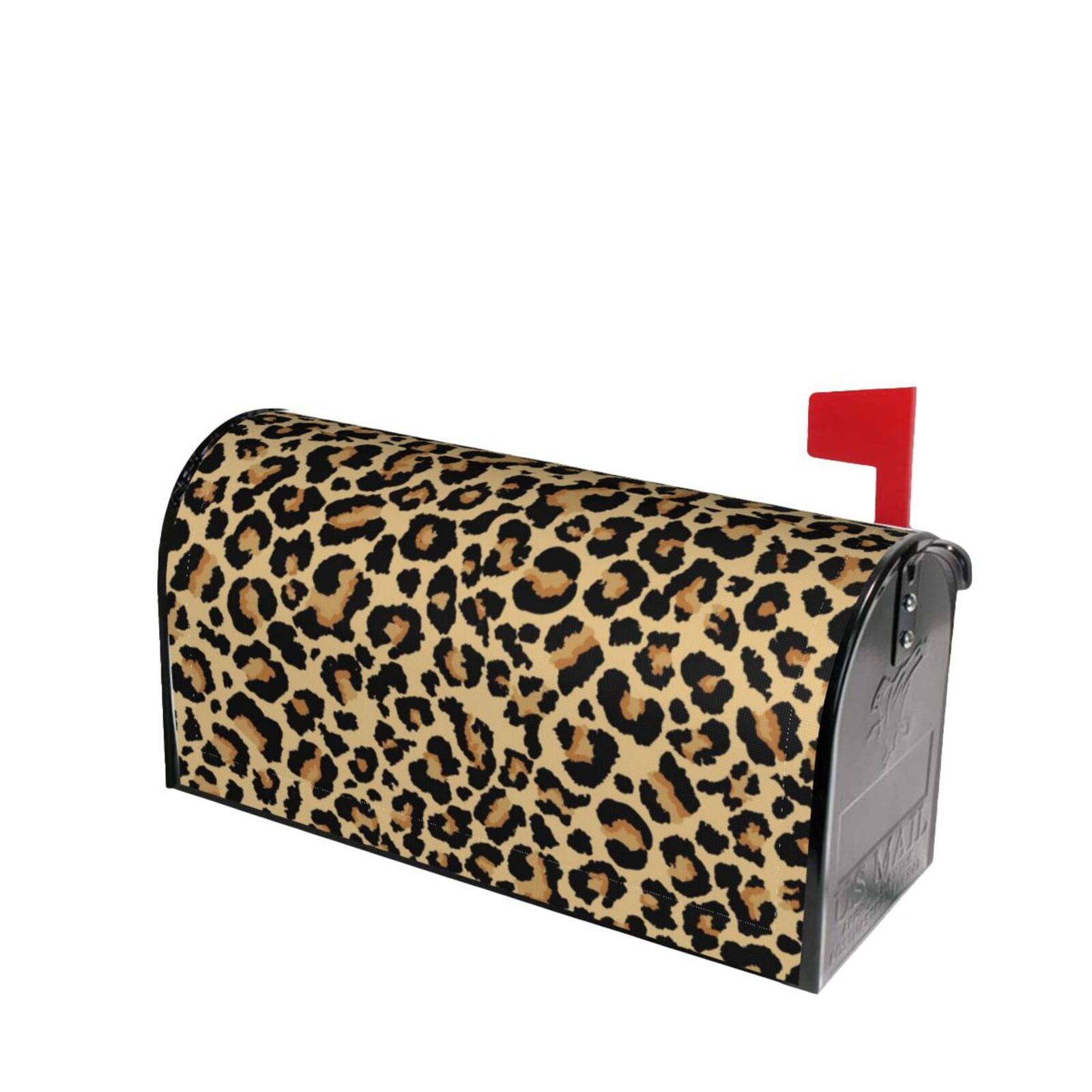 Fotbe Leopard Print Mailbox Covers Post Letter Box Cover Garden Decor ...
