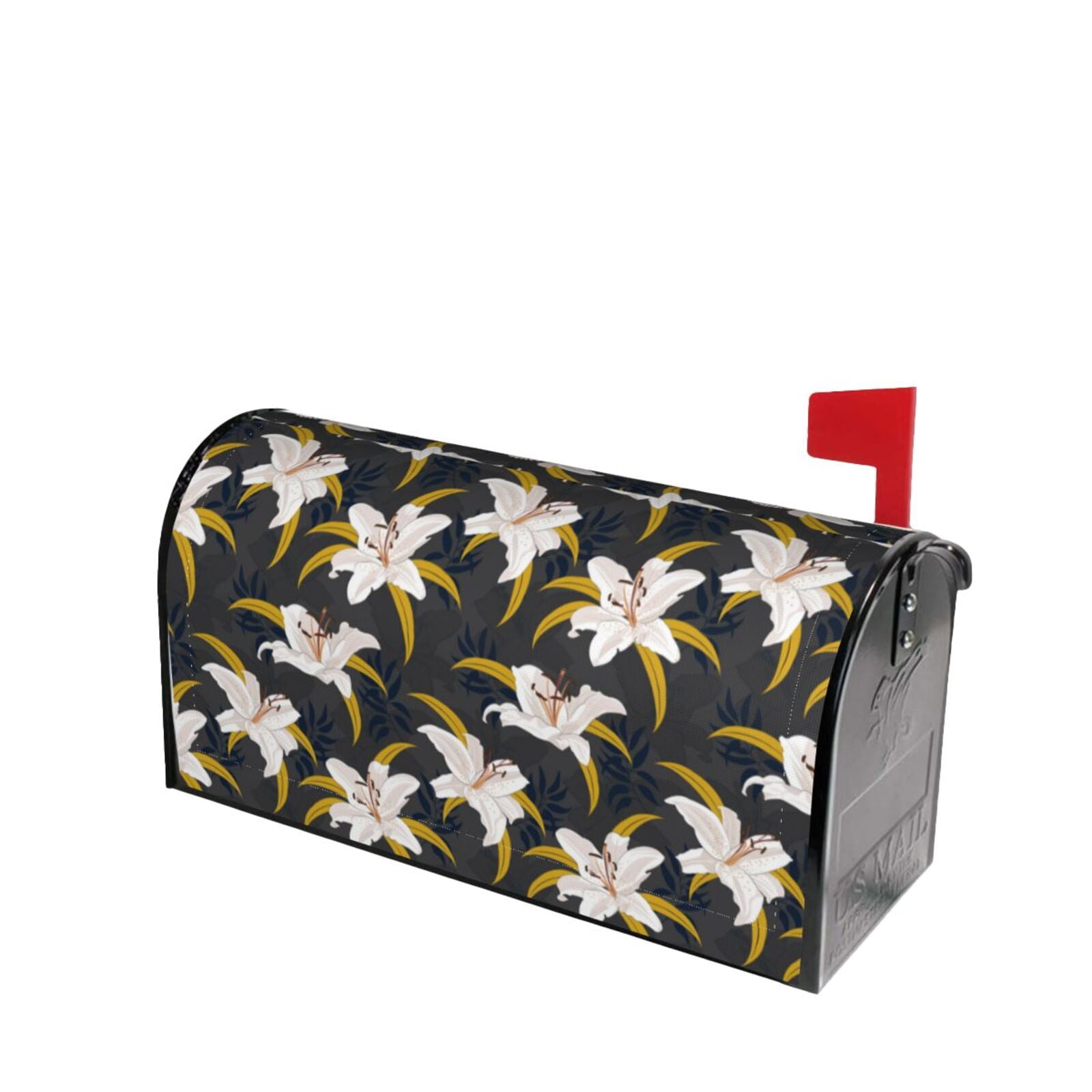 Fotbe Lilies Flowers Mailbox Covers Post Letter Box Cover Garden Decor ...