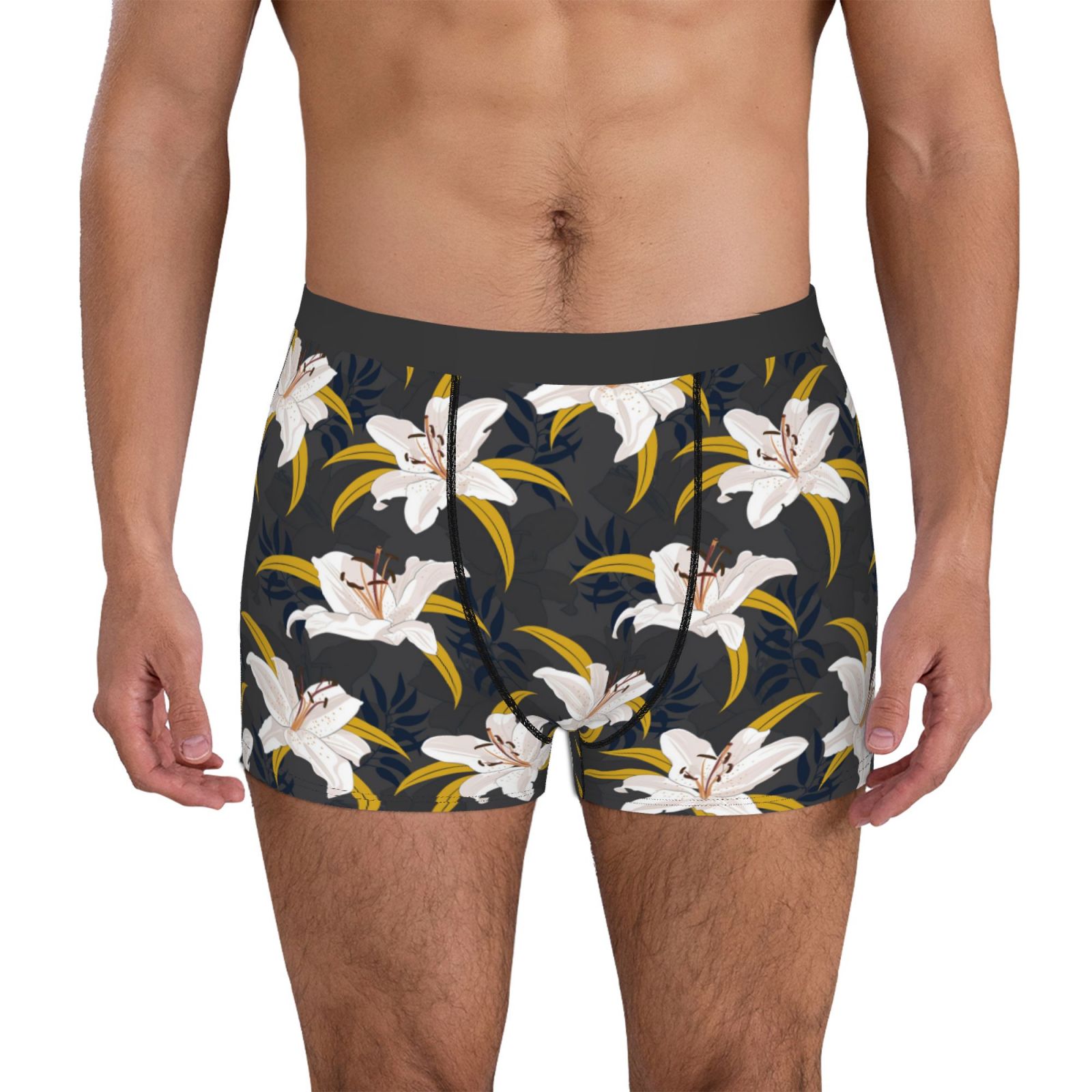 Fotbe Lilies Flowers Men’s Total Support Pouch Boxer Briefs, X-Temp ...