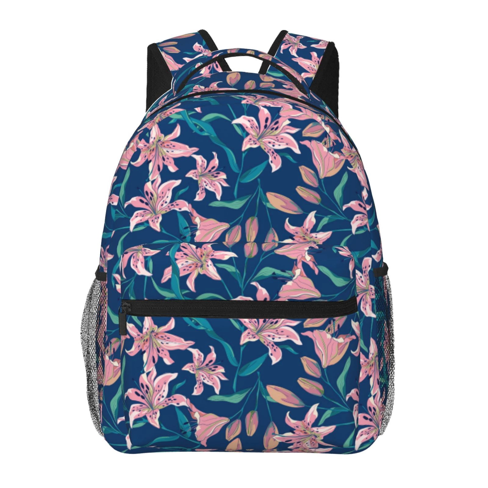 Fotbe Lilies Flowers Pattern Casual Backpack for School, Travel, and ...