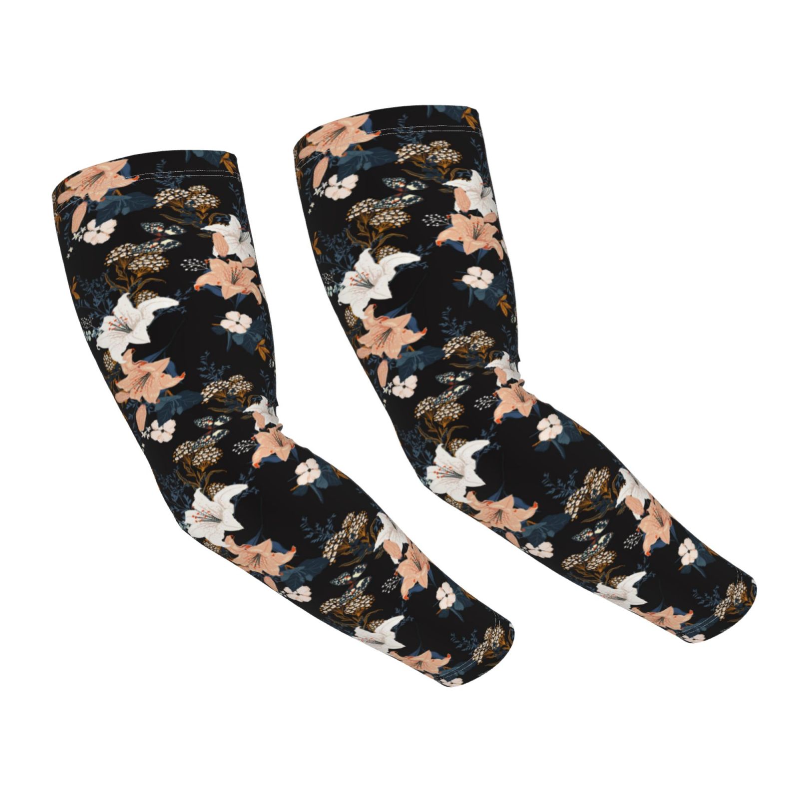 Fotbe Lilies Flowers UV Sun Protection Arm Sleeves - Tattoo Cover Up ...