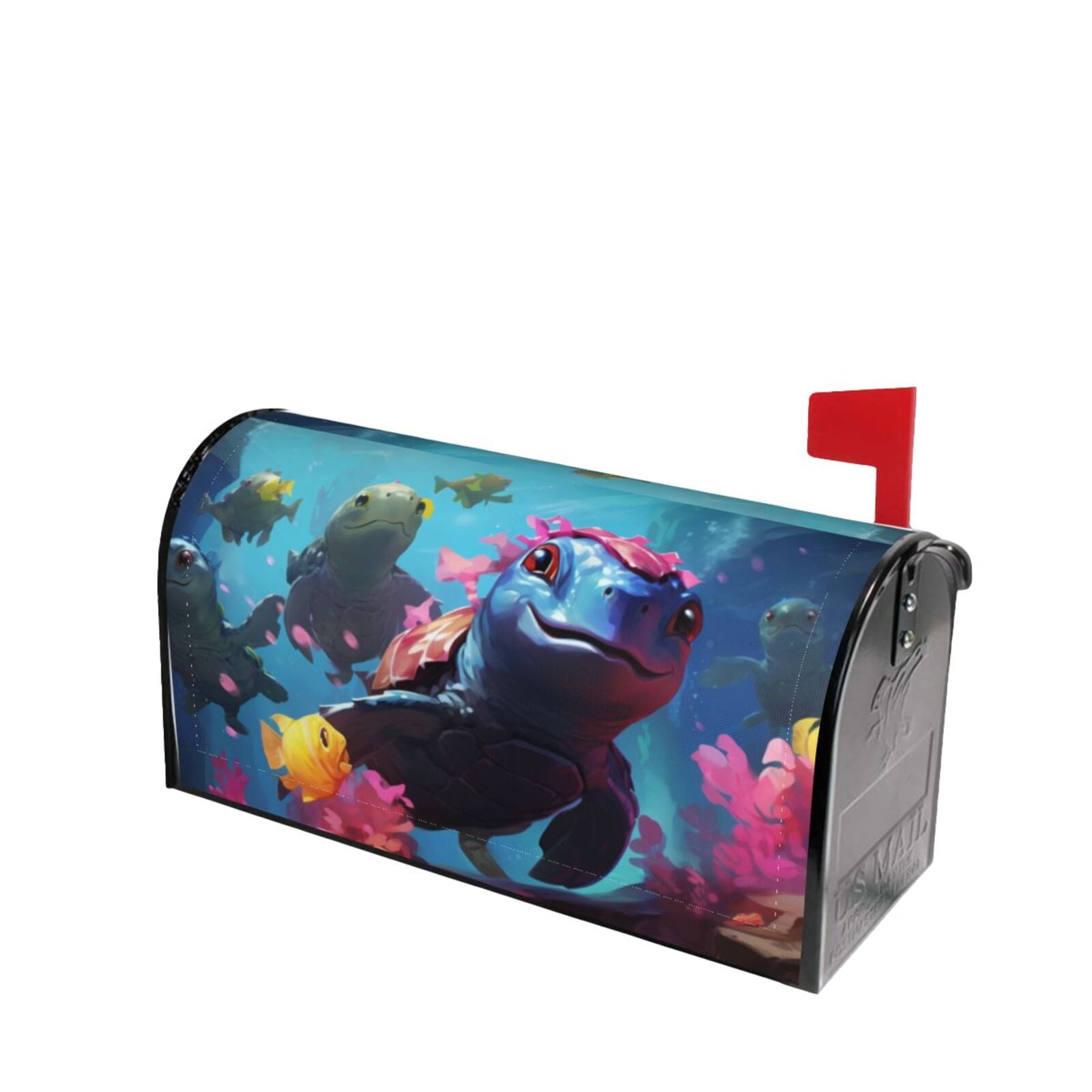 Fotbe Lively Cute Turtle Mailbox Covers Post Letter Box Cover Garden ...