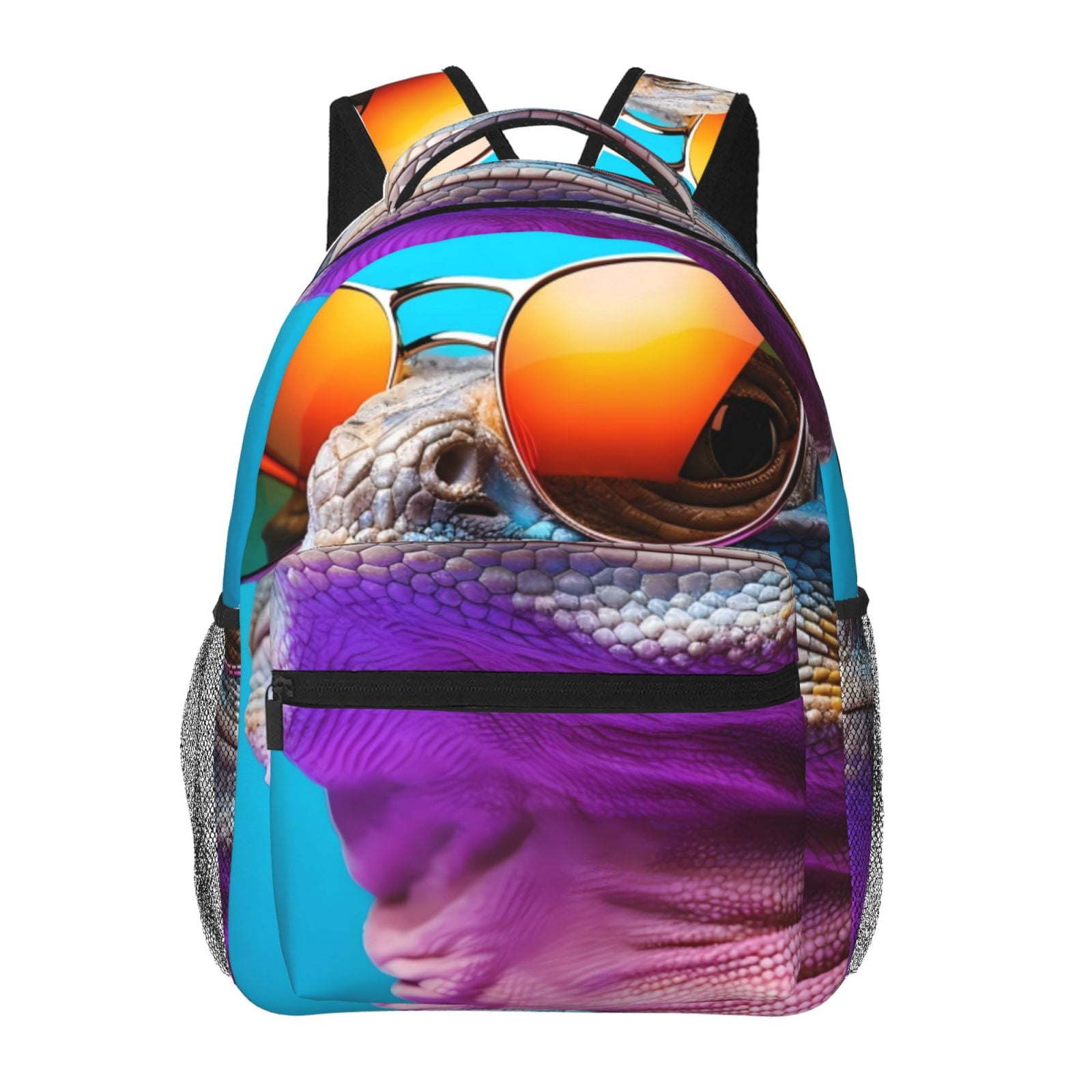 Fotbe Lizard With Sunglasses Colorful Pattern Casual Backpack for ...