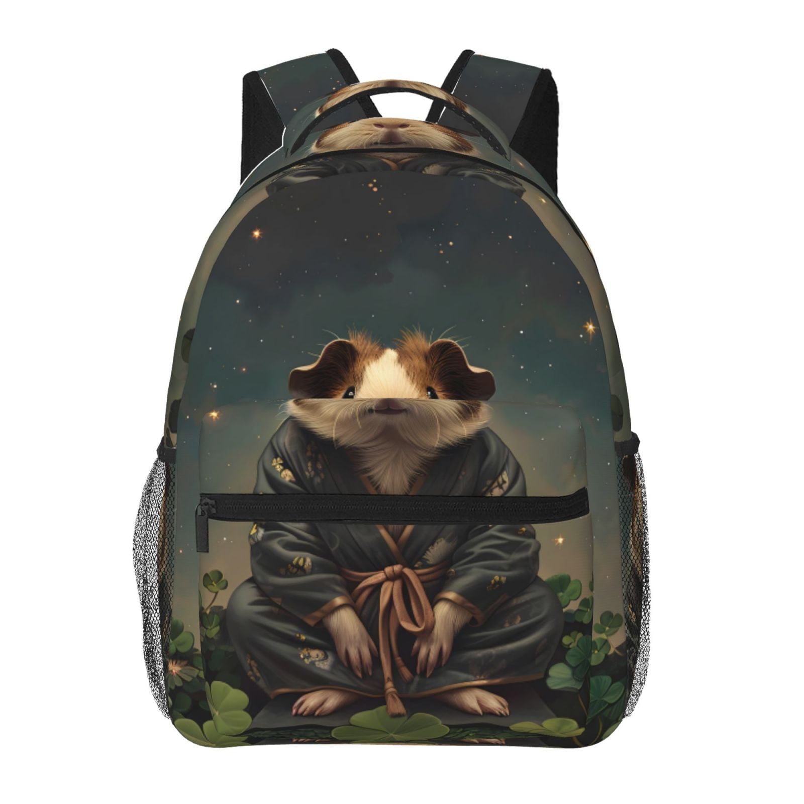 Fotbe Lotus Leaf Starry Sky Guinea Pig Pattern Casual Backpack for ...