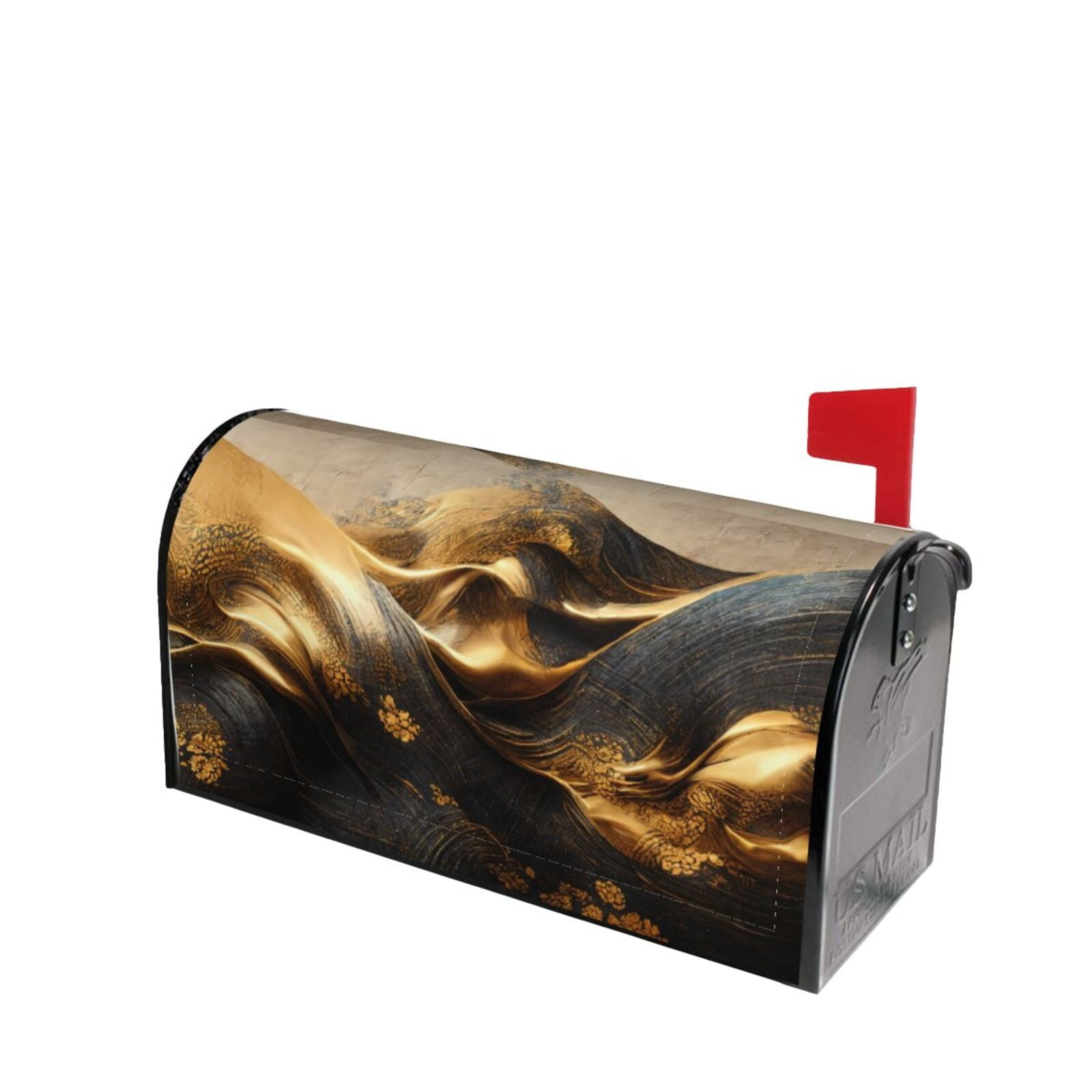 Fotbe Luxurious Gold Flow Mailbox Covers Post Letter Box Cover Garden ...