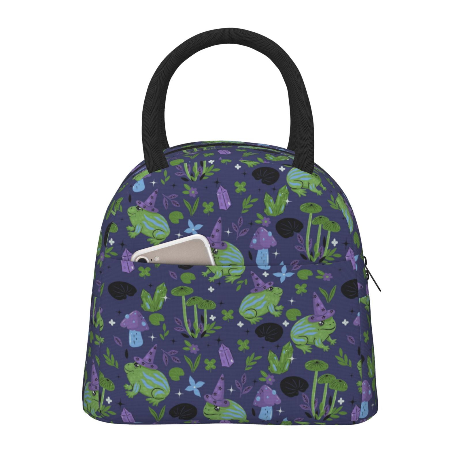 Fotbe Magic Toads in Hats Pattern Lunch Bag, Insulated Lunch Box, Small ...