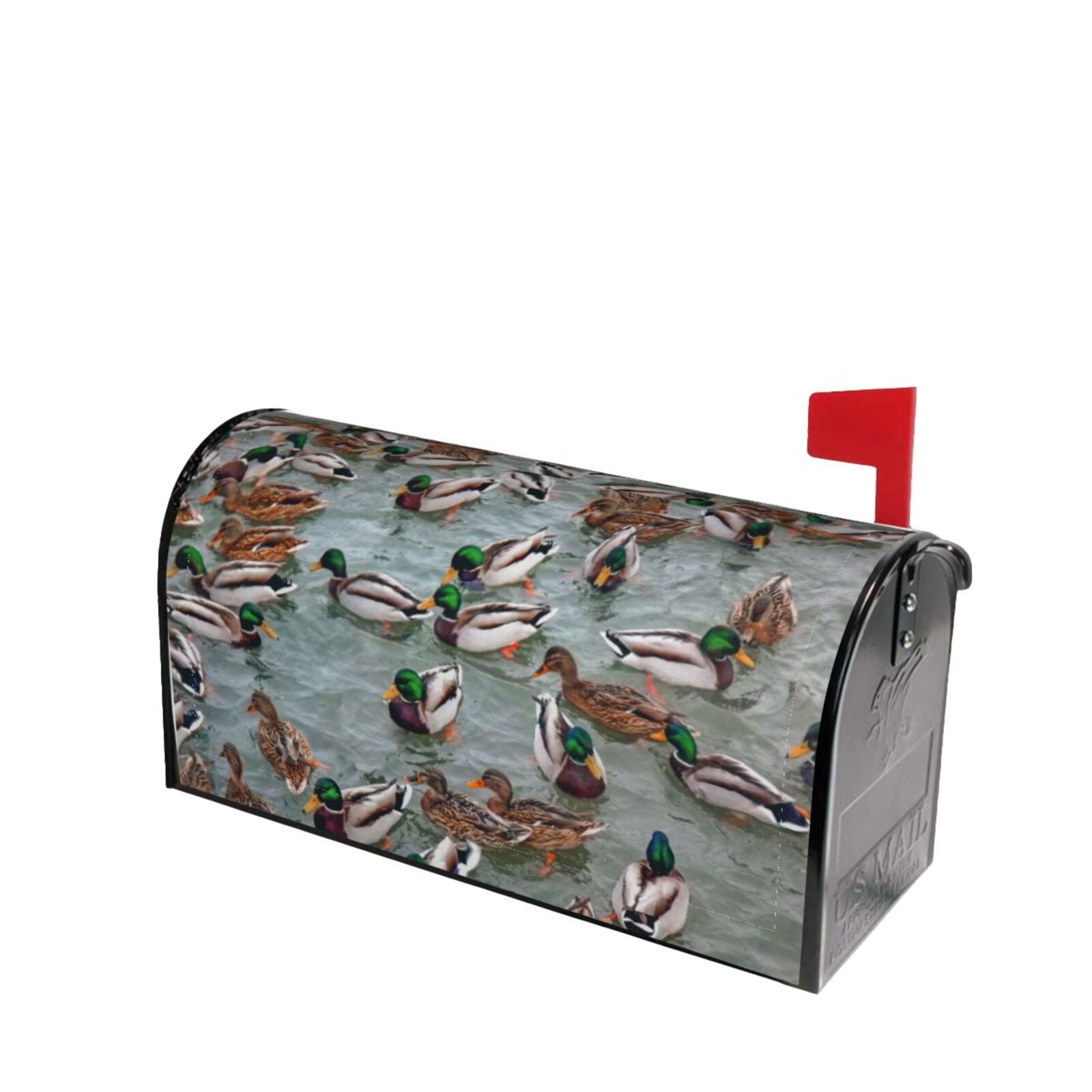 Fotbe Mallard Ducks Swimming Mailbox Covers Post Letter Box Cover ...