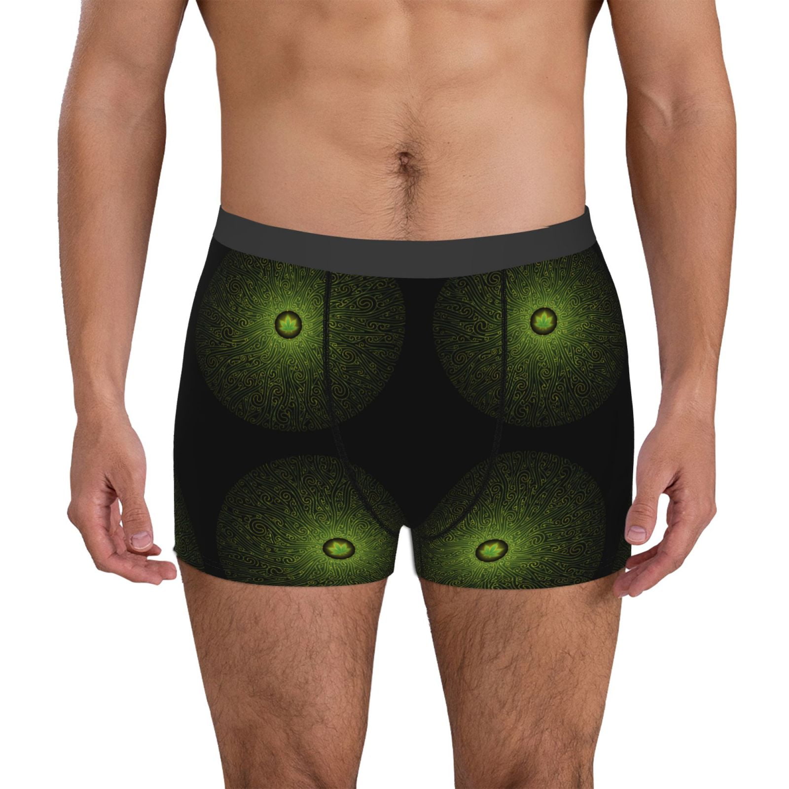 Fotbe Mandala With Marijuana Leaf Men’s Total Support Pouch Boxer ...