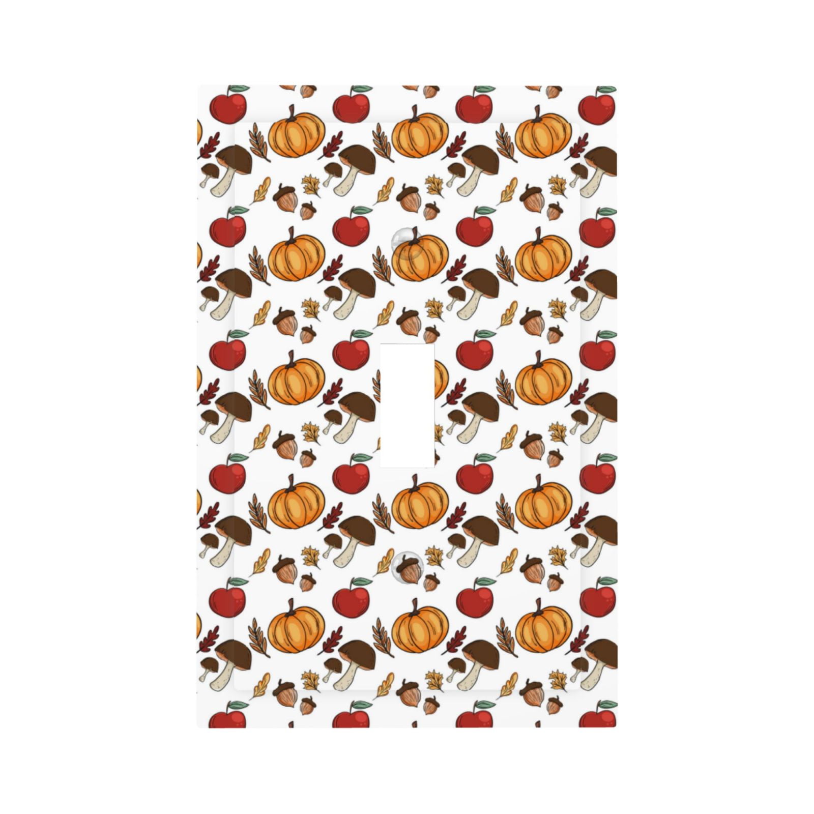 Fotbe Maple leaf nut Mushroom Print Duplex Receptacle Wall Plate, 1 ...