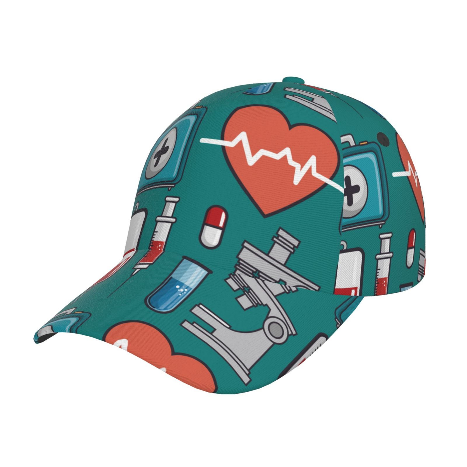 Fotbe Medical Elements Baseball Cap, Medical Elements Print Dad Hat ...