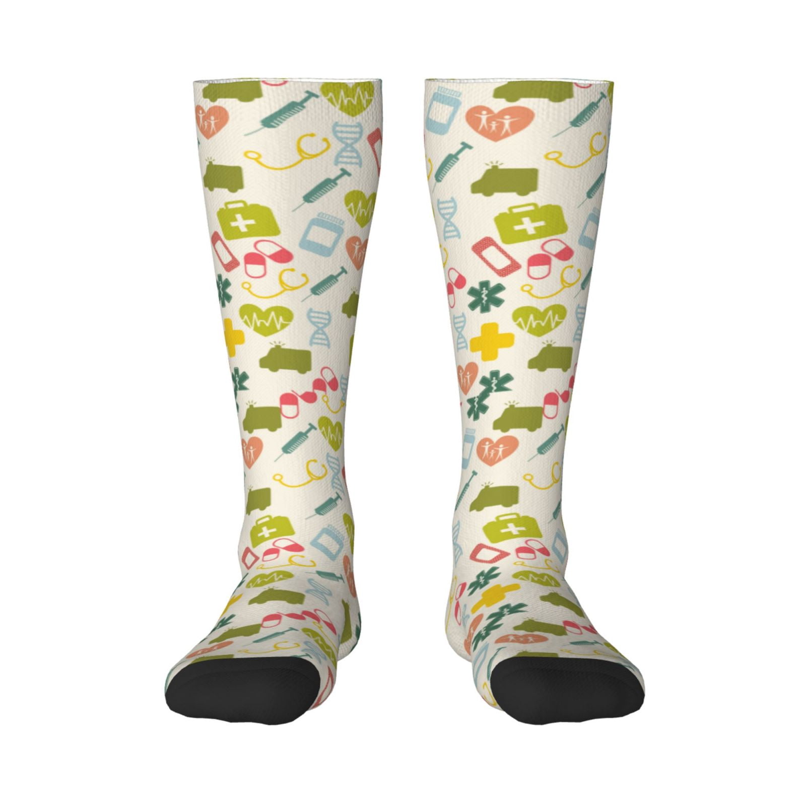 Fotbe Medical Icons print Women's Men's Novelty Crew Socks Cotton Socks ...