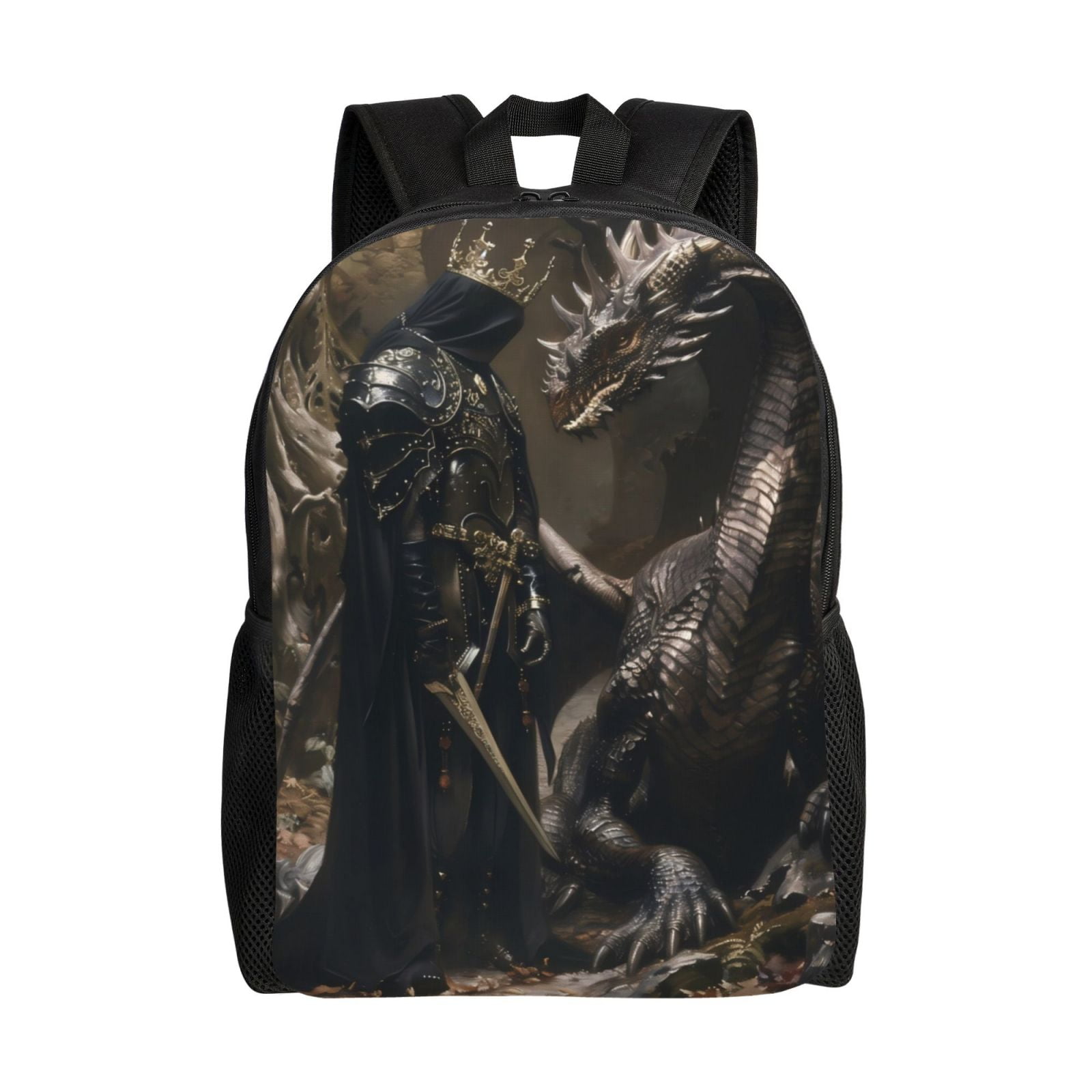 Fotbe Medieval Knight And Dragon Travel Laptop Backpack, Business Slim ...