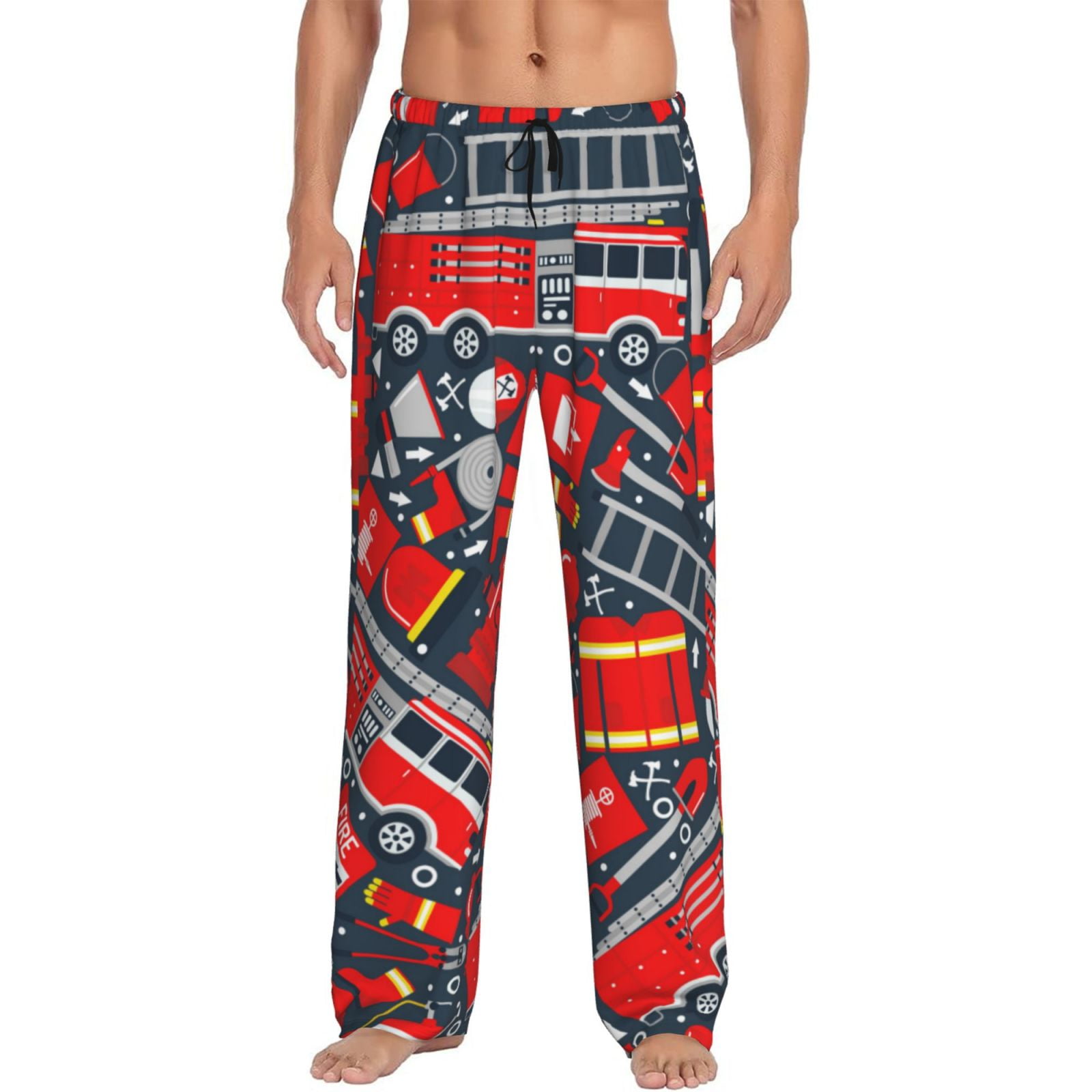 Fotbe Men'S Fire Signclassic Pajama Pants With Elastic Waist And ...