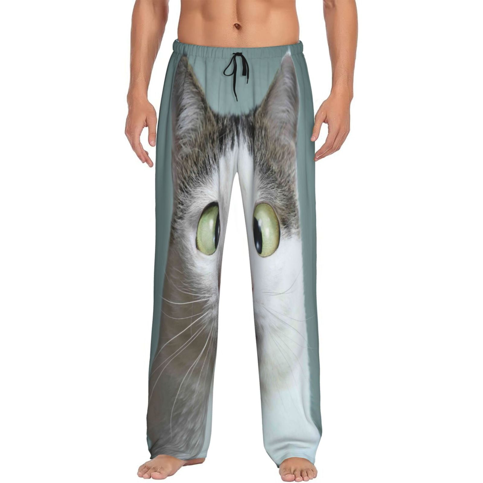 Fotbe Men'S Funny Catclassic Pajama Pants With Elastic Waist And ...