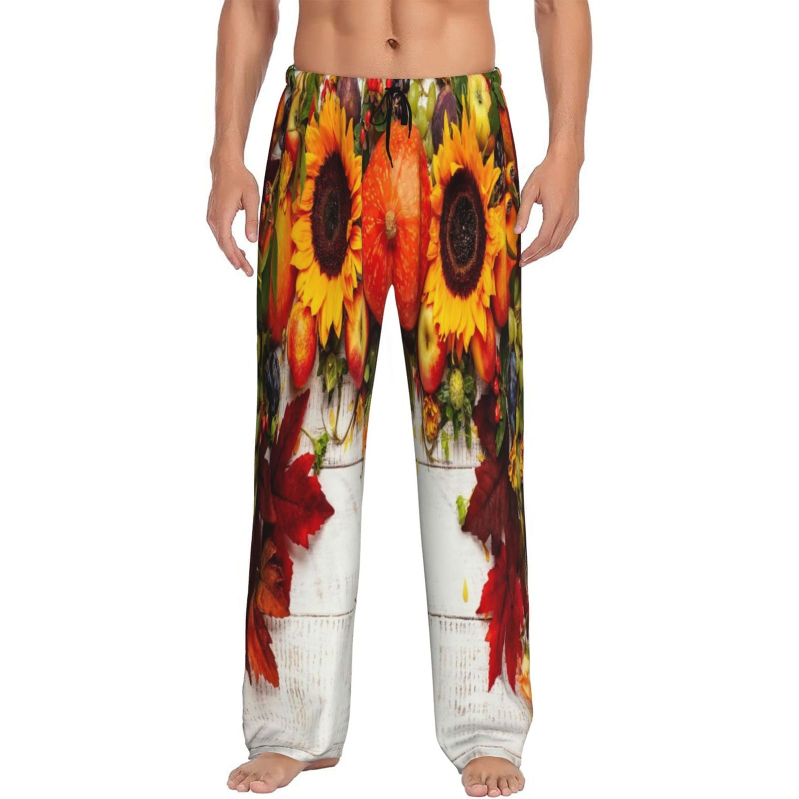 Fotbe Men'S Thanksgiving With Autumnclassic Pajama Pants With Elastic ...