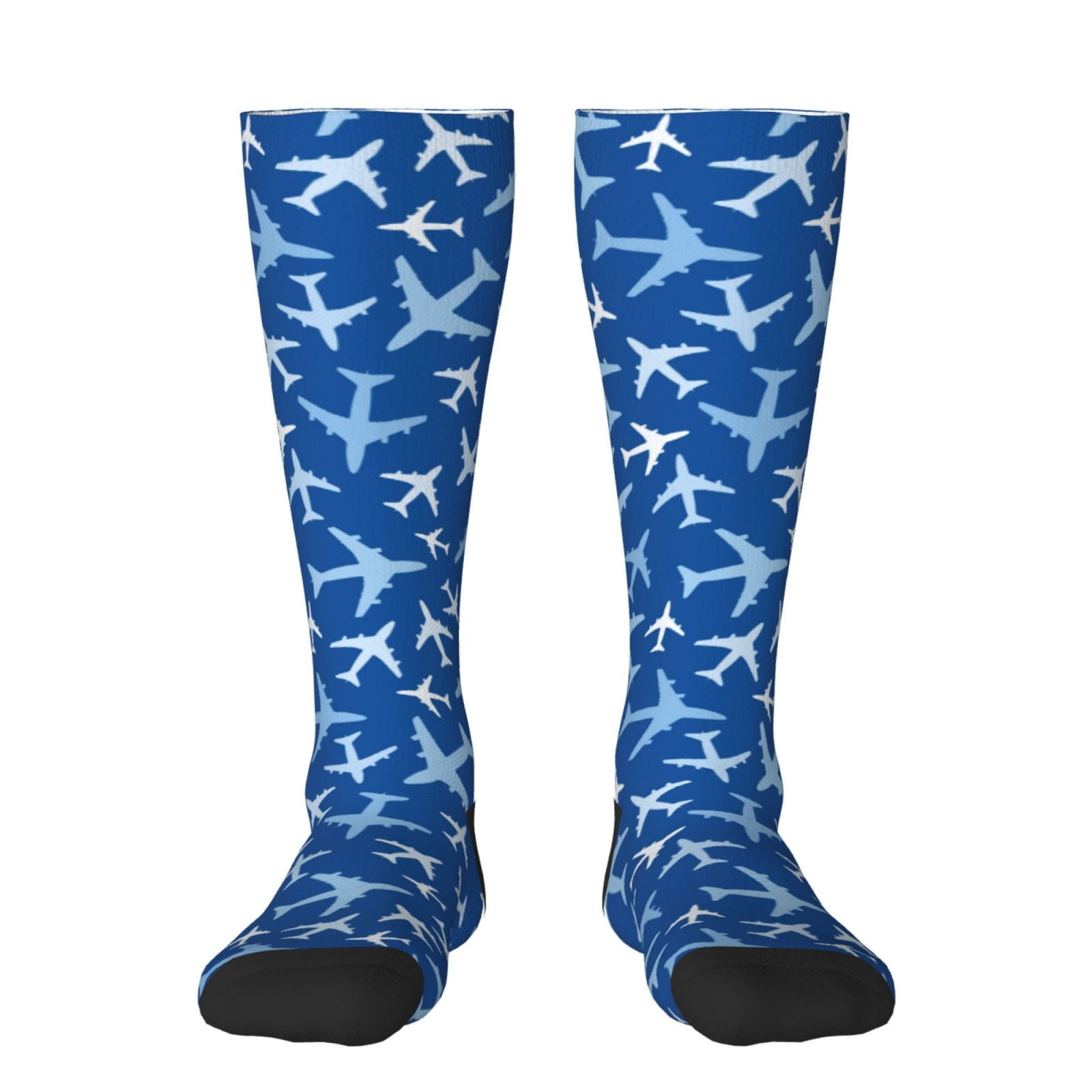 Fotbe Men'S Women'S Funny Airplanes In The Sky Dress Socks Crazy Design ...