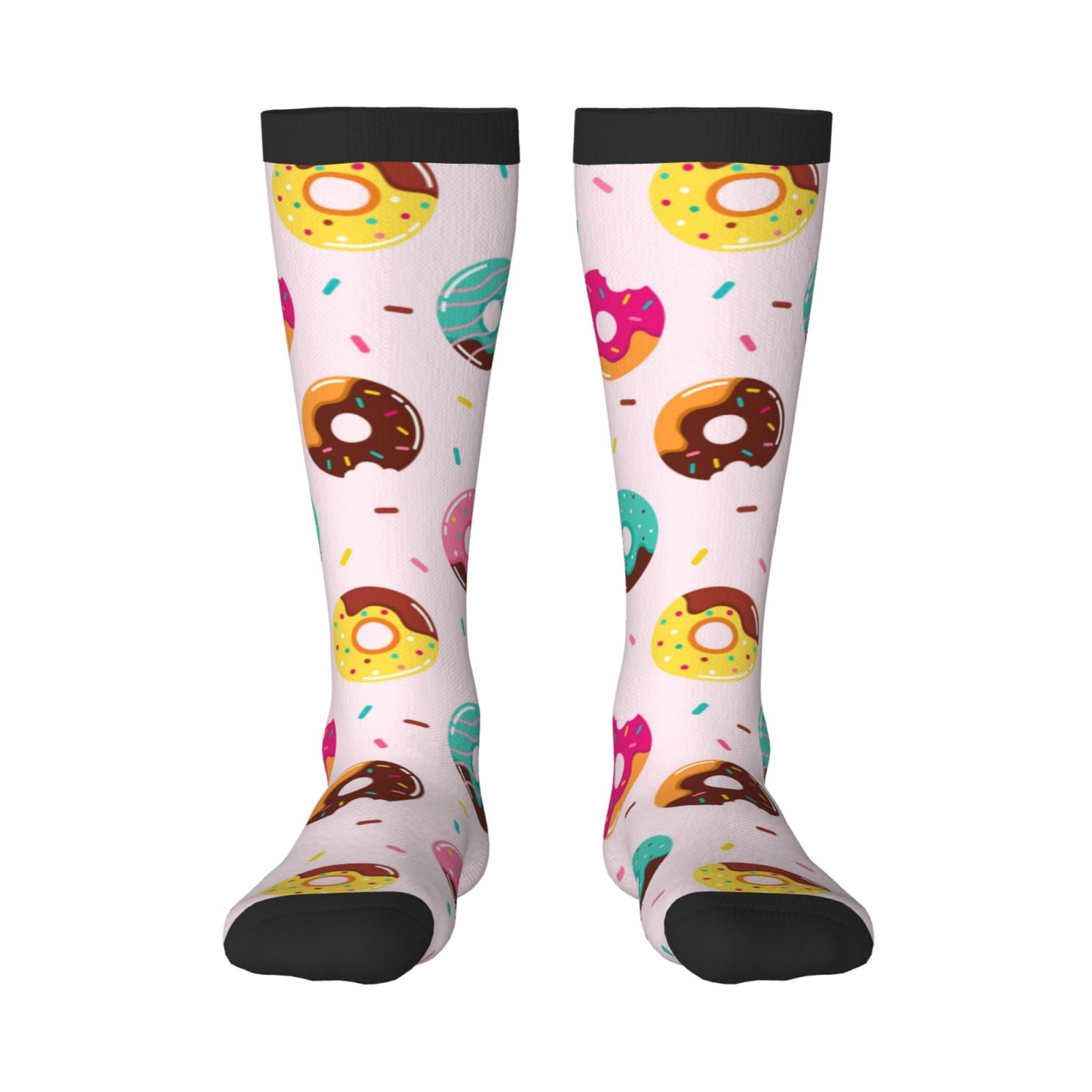 Fotbe Men'S Women'S Funny Donut Dress Socks Crazy Design Cotton Socks ...