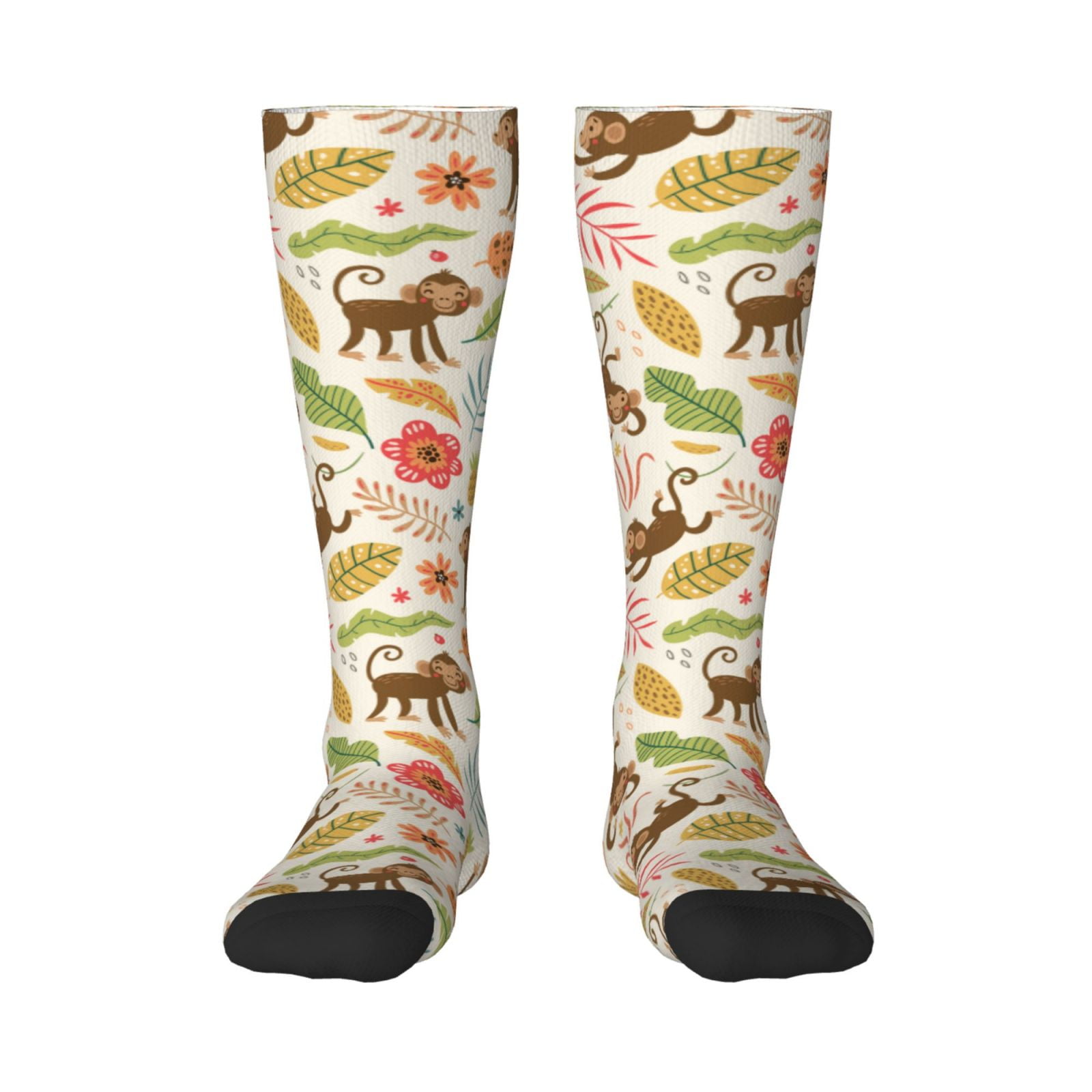 Fotbe Men'S Women'S Funny Monkeys In The Jungle Dress Socks Crazy ...